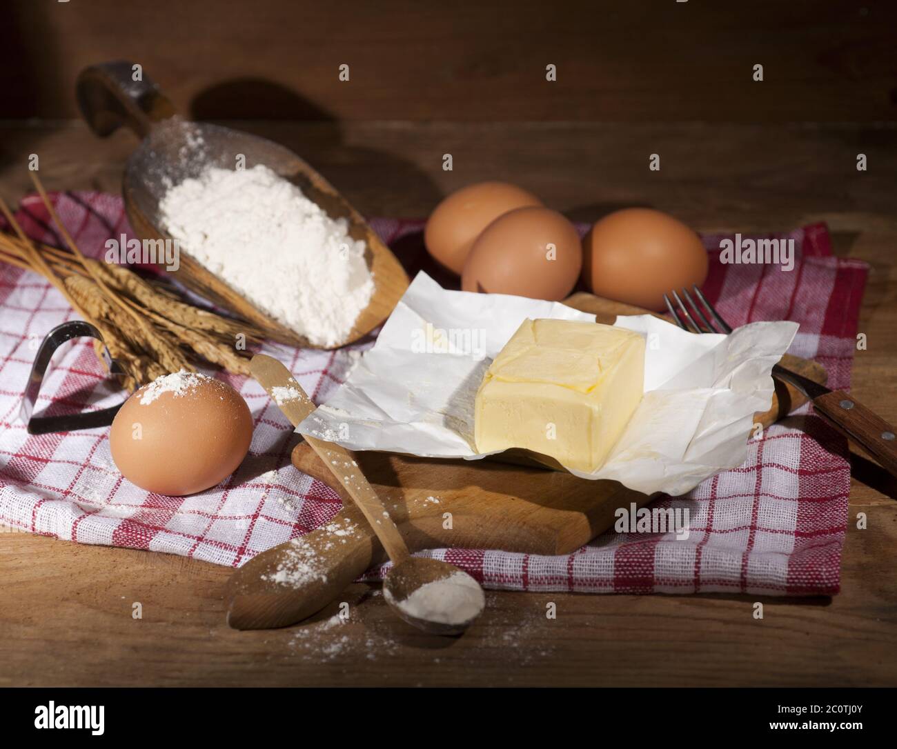Ingredients for the preparation of bakery products Stock Photo - Alamy