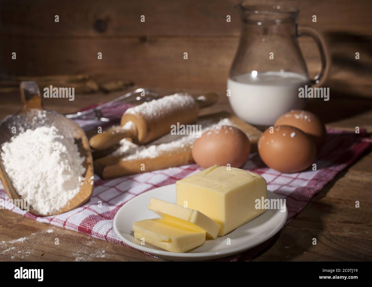 Ingredients for the preparation of bakery products Stock Photo - Alamy