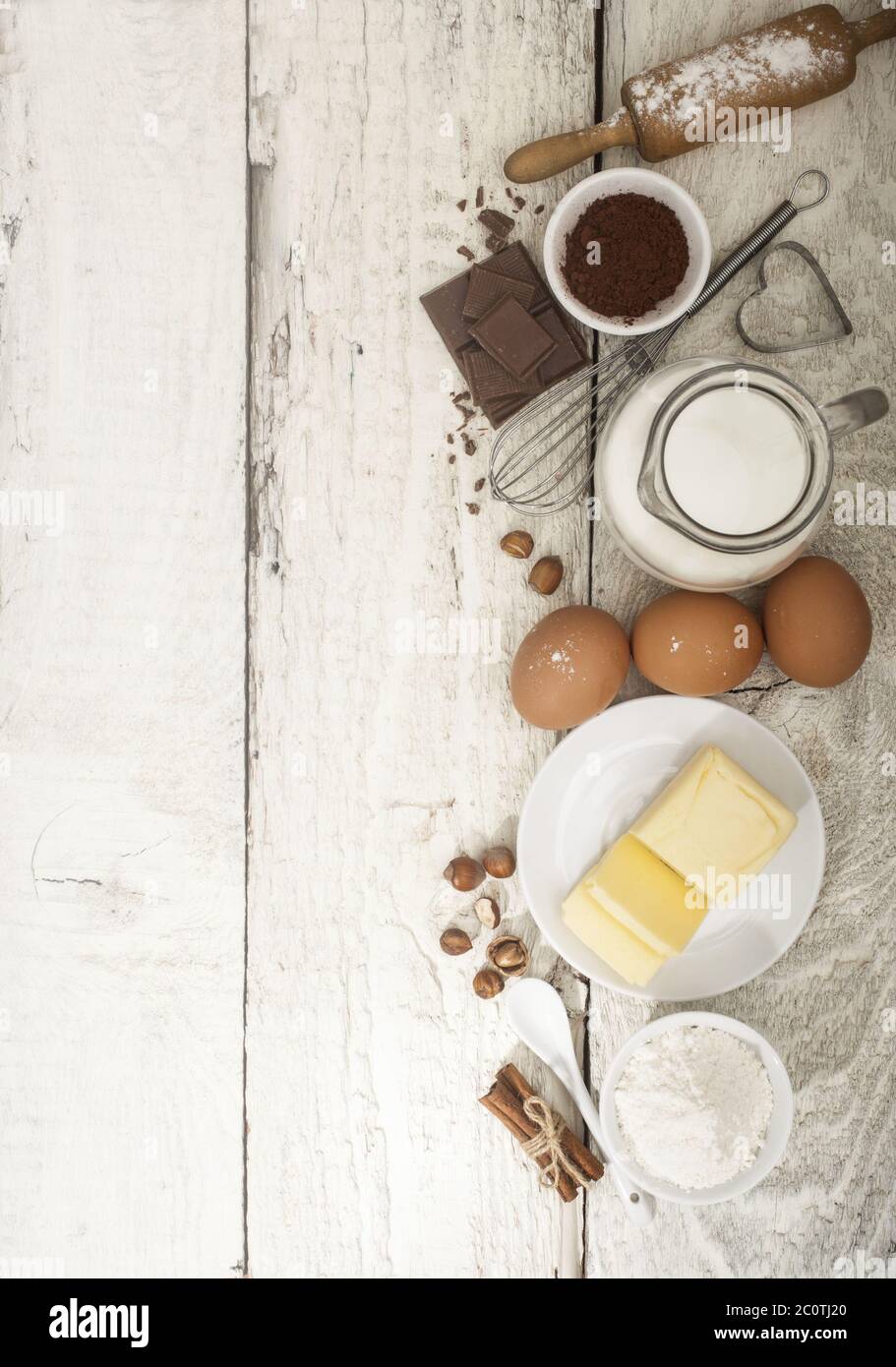 Ingredients for the preparation of bakery products Stock Photo - Alamy