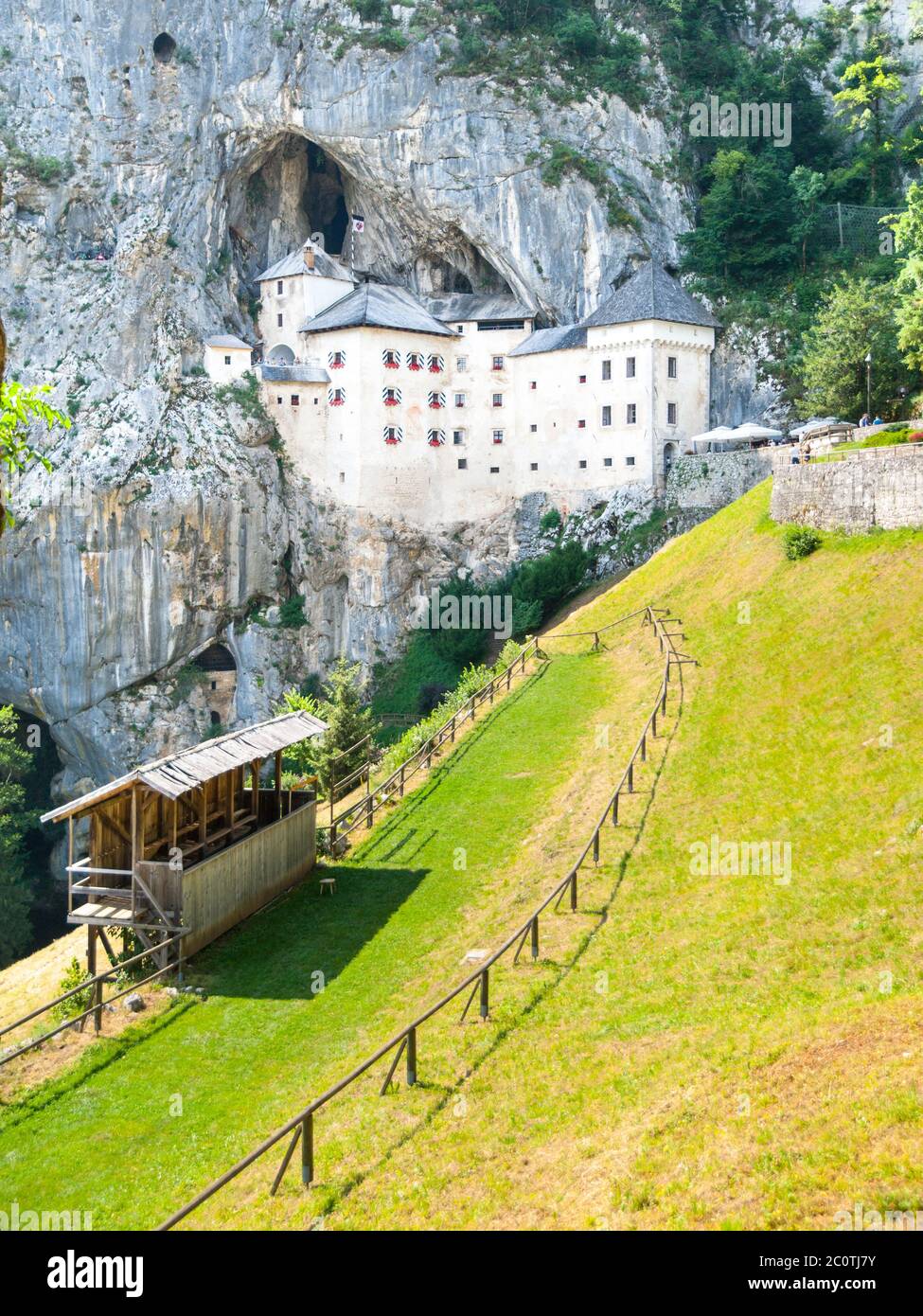 Predjama Castle built in the cave, Slovenia Stock Photo - Alamy