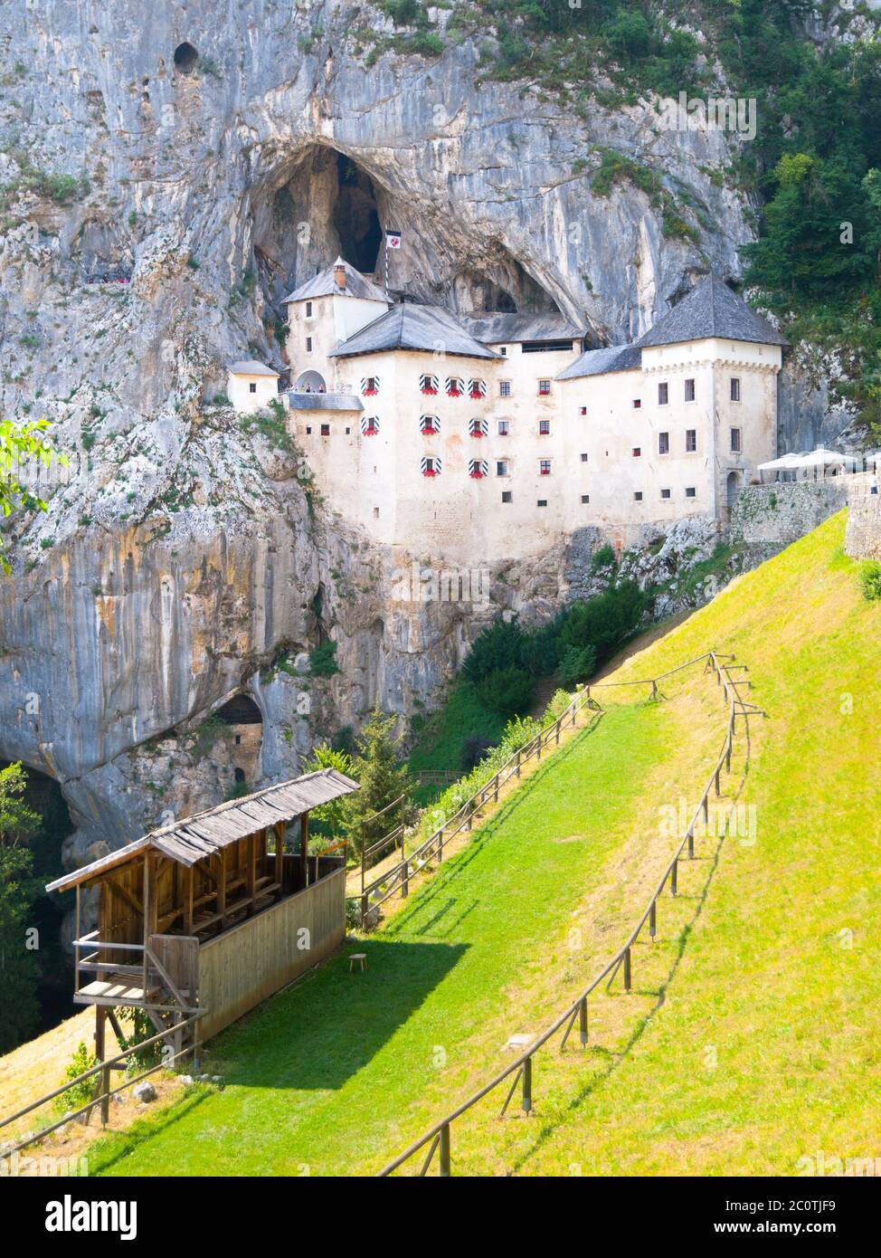 Predjama Castle built in the cave, Slovenia Stock Photo - Alamy