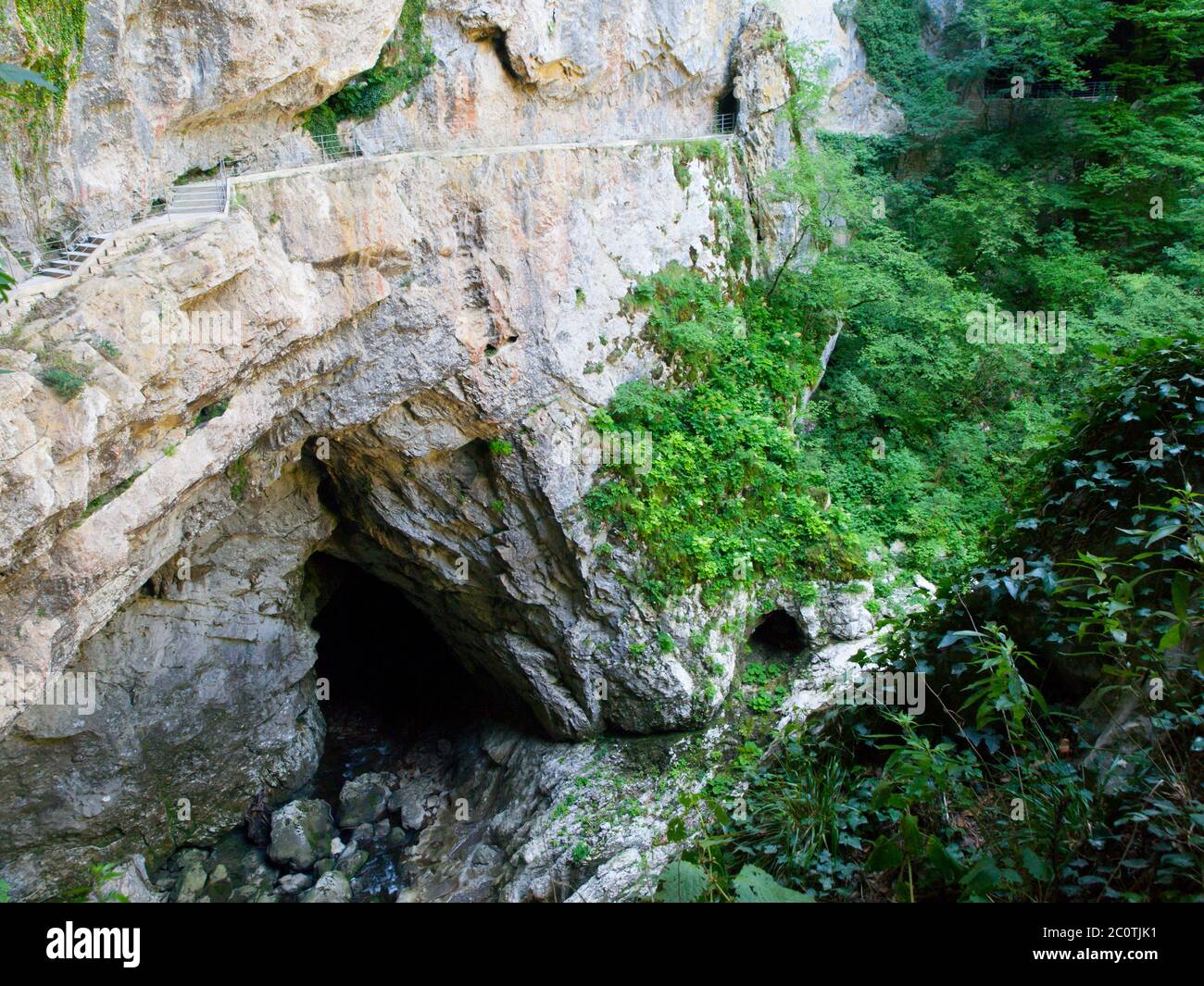 Deep gorge and entrance to Skocjan Caves, Matavun, Slovenia Stock Photo ...