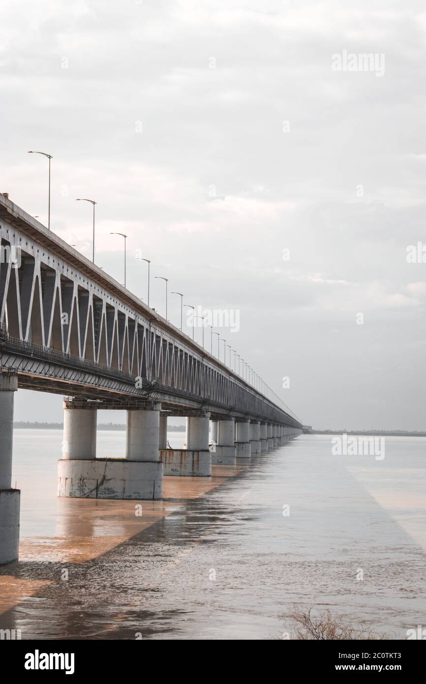 Bogibeel bridge - the longest double decker bridge in india Stock Photo ...