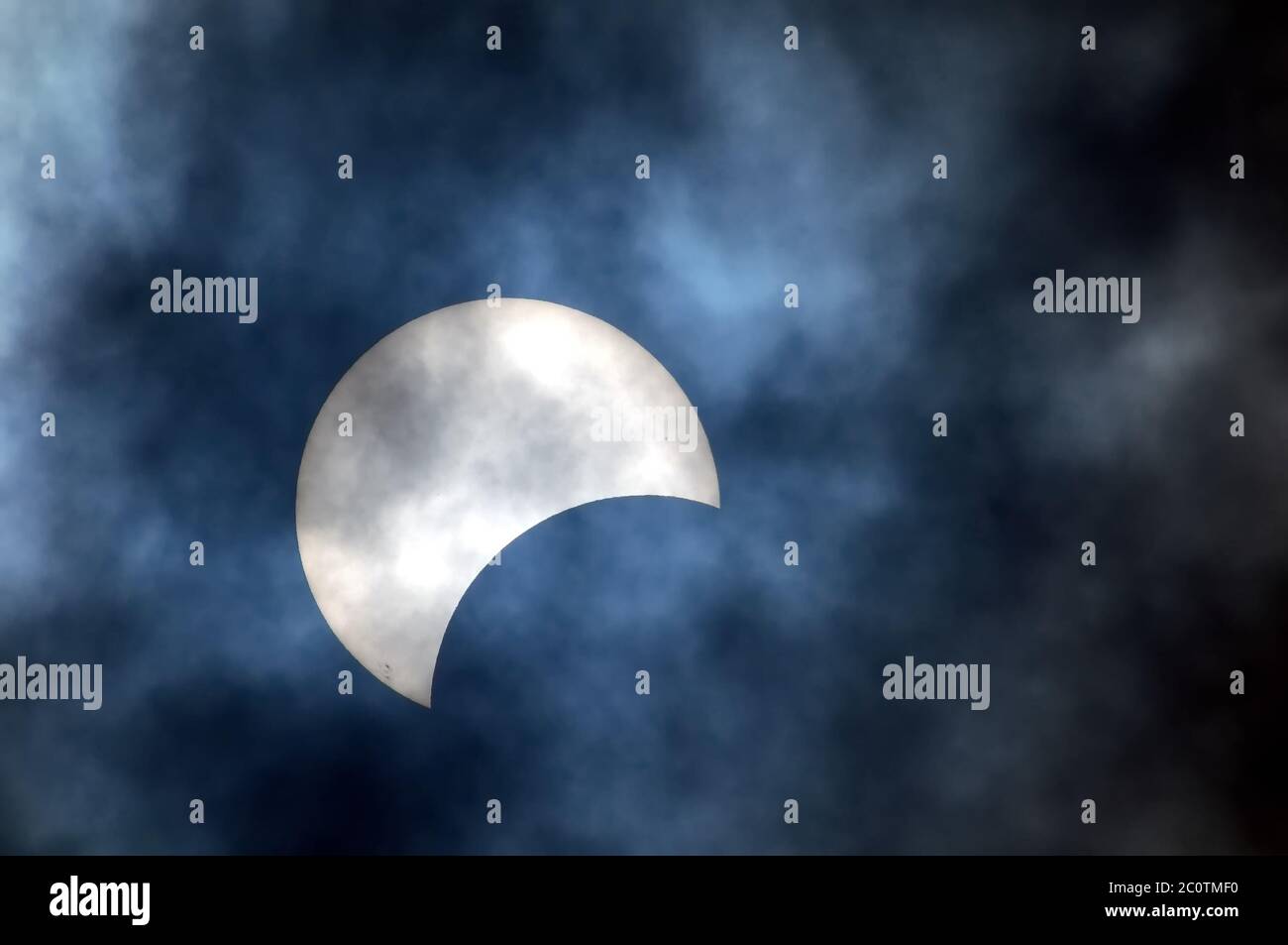Partial Solar Eclipse Stock Photo - Alamy