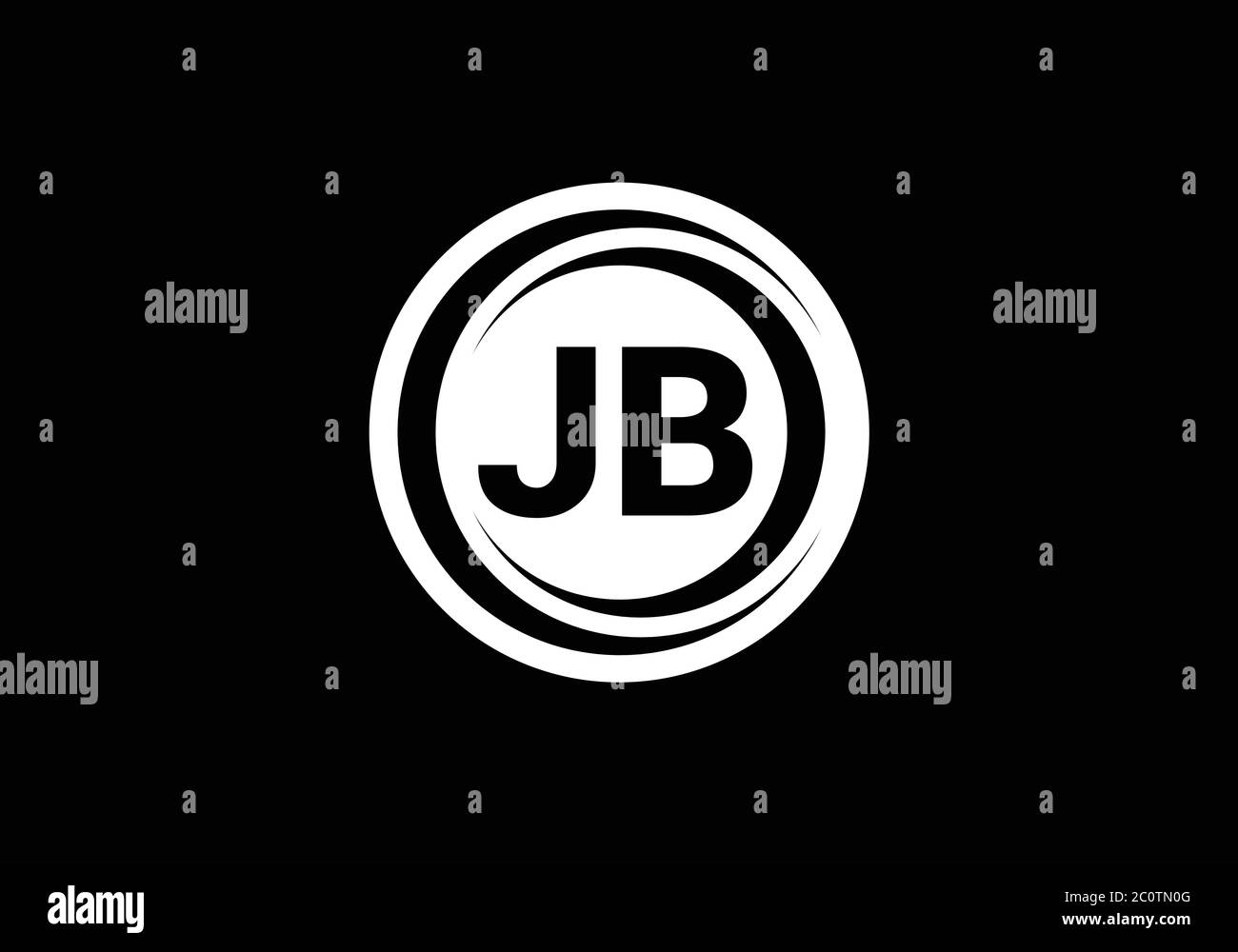Initial Monogram Letter J B Logo Design Vector Template. JB Letter Logo ...