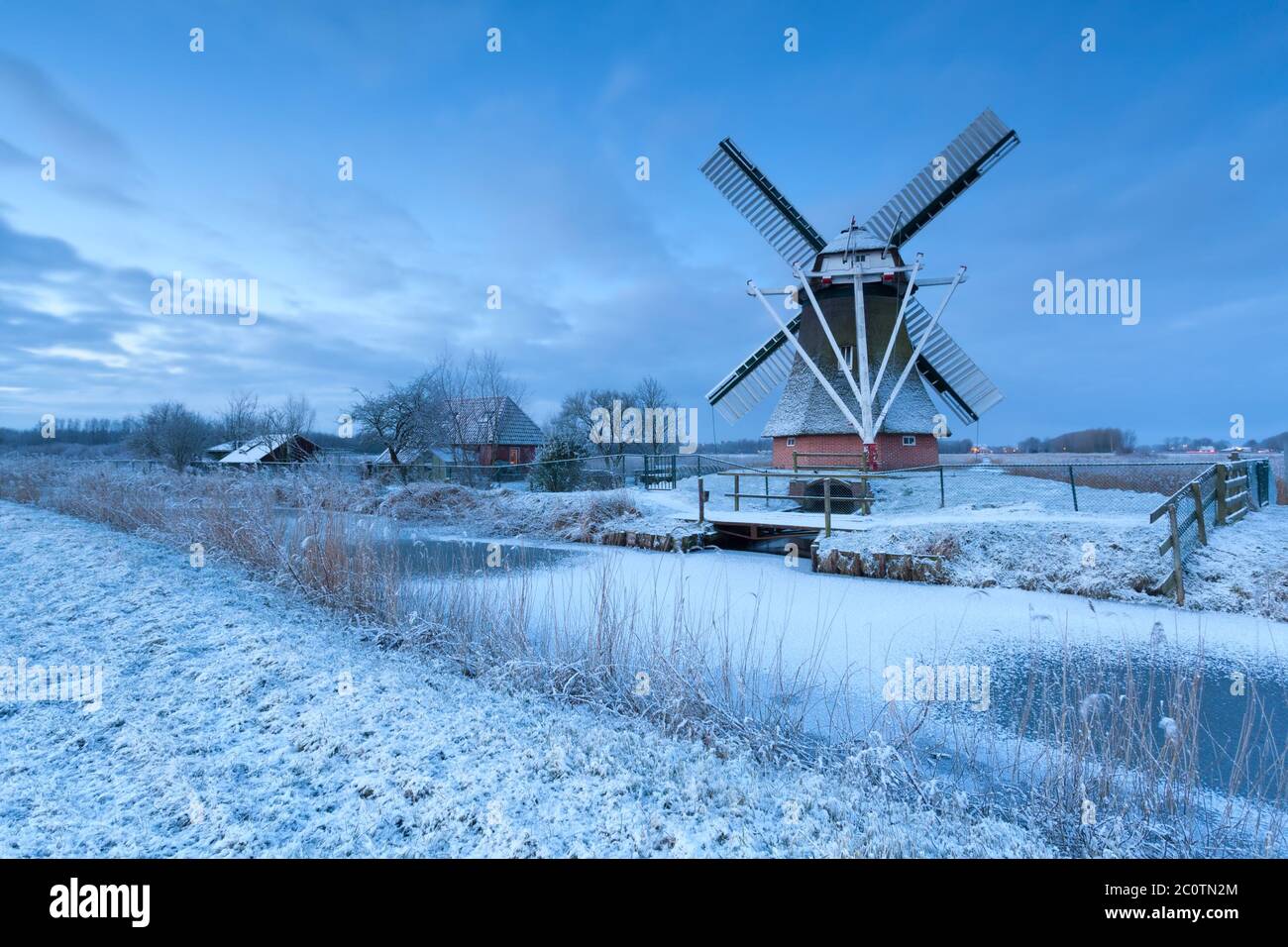 Snow white windmill hi-res stock photography and images - Alamy