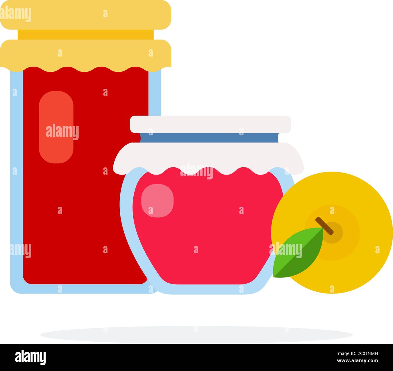 Strawberry jam jar color Stock Vector Images - Alamy