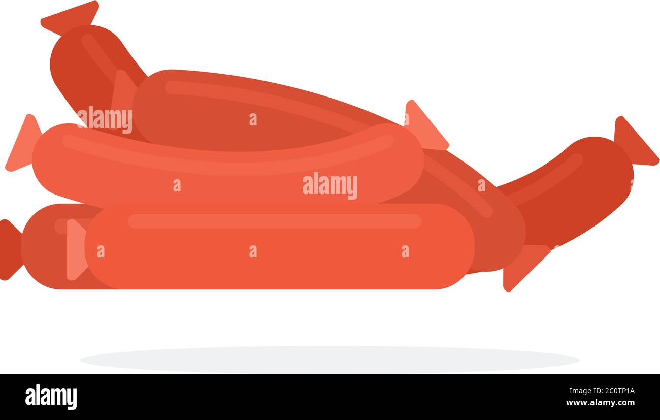 Meat beef sausages raw Stock Vector Images - Alamy