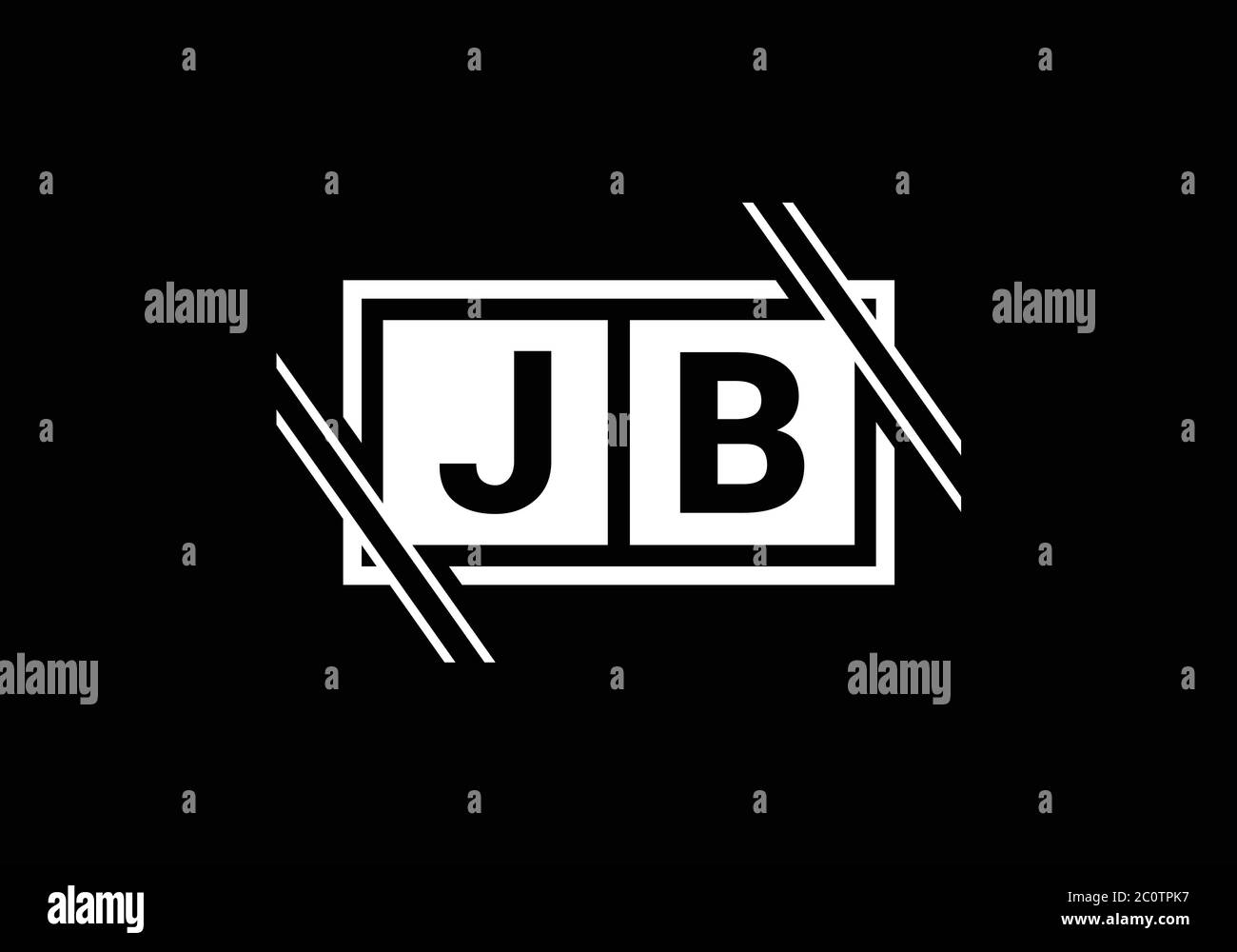 Initial Monogram Letter J B Logo Design Vector Template. JB Letter Logo ...