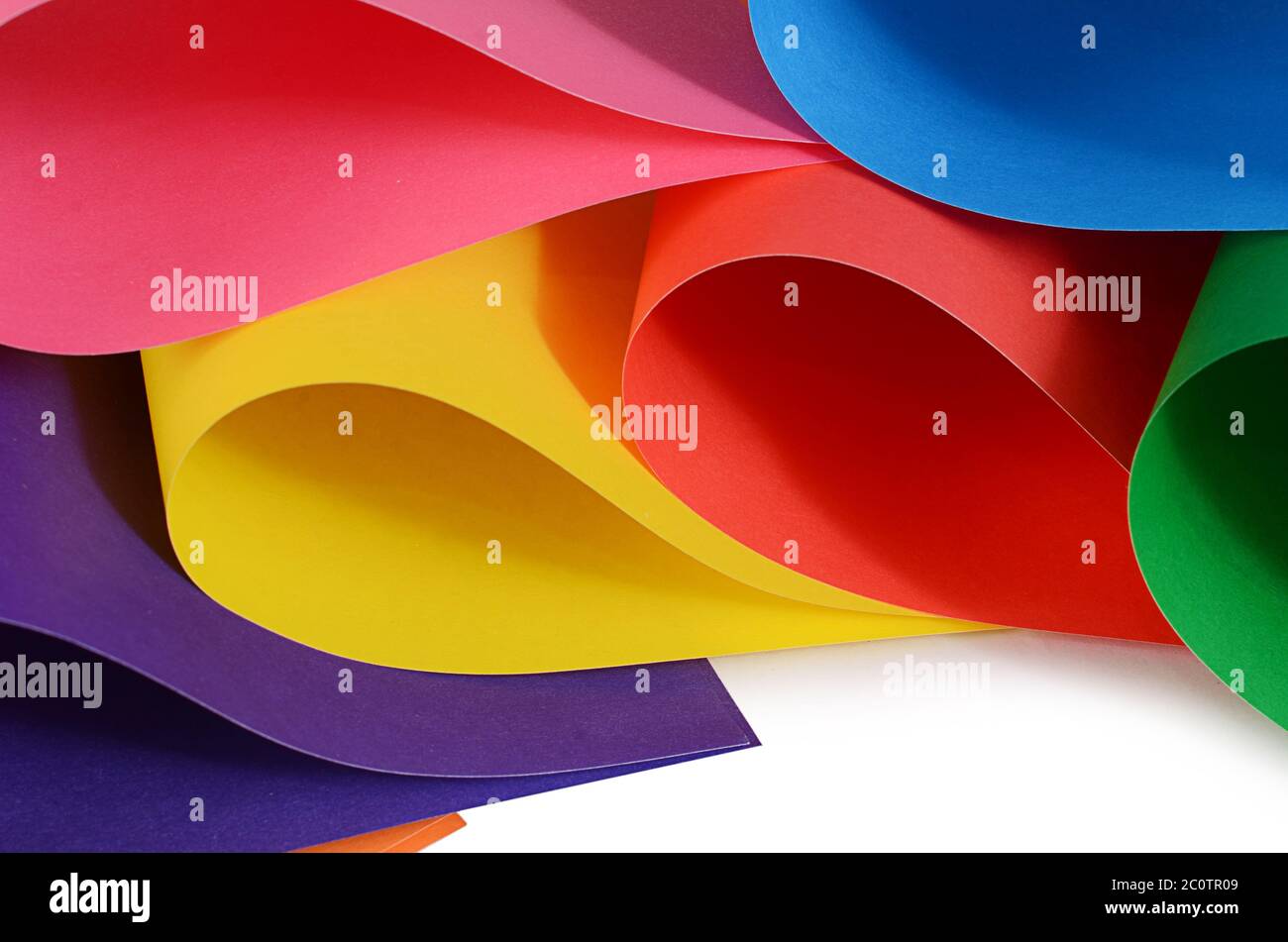 Set of a color paper close up Stock Photo - Alamy