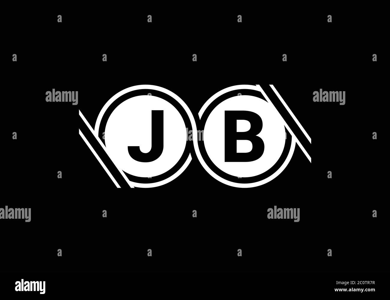 Initial Monogram Letter J B Logo Design Vector Template. JB Letter Logo ...