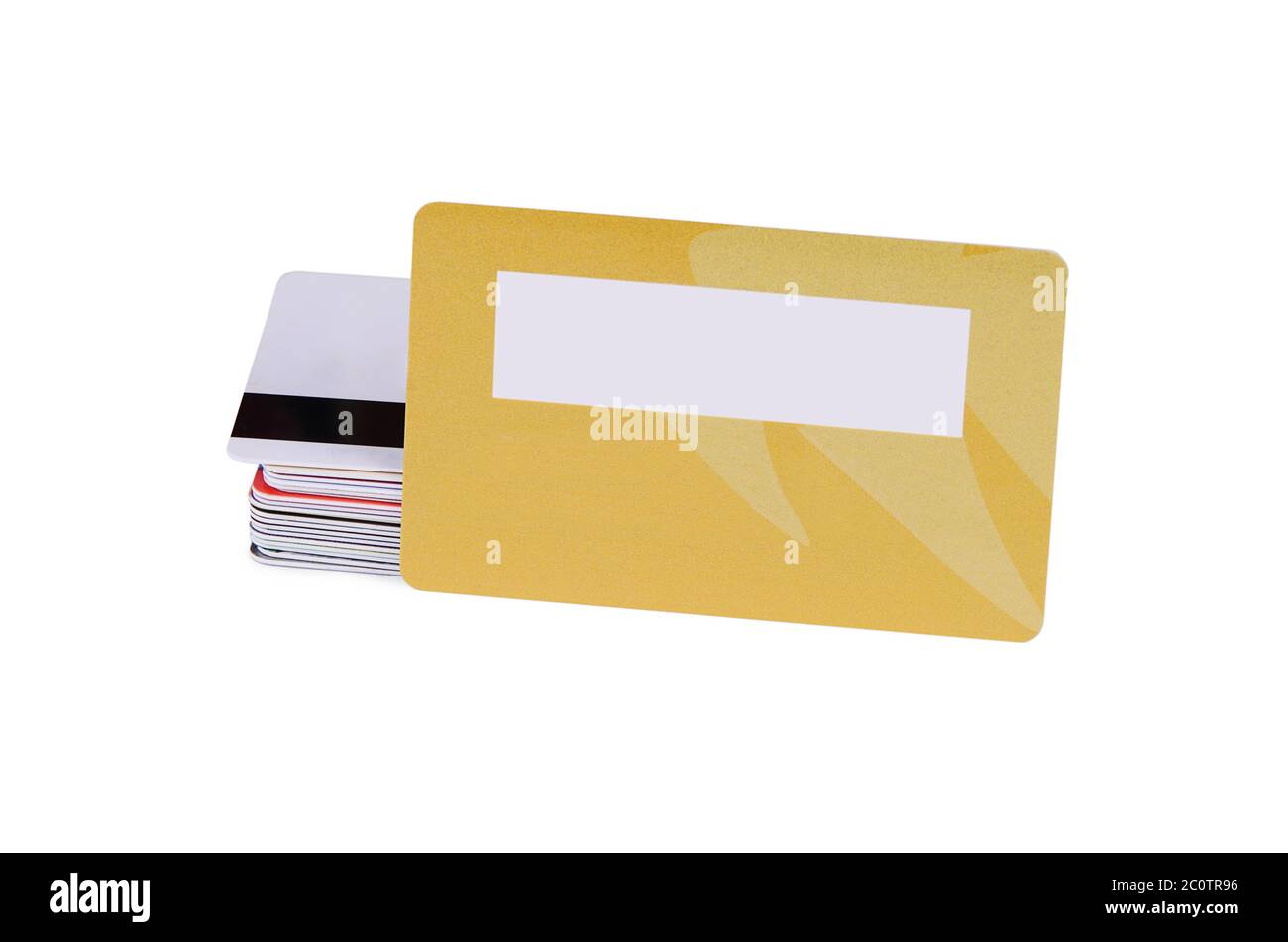 Plastic card isolated on white background Stock Photo - Alamy