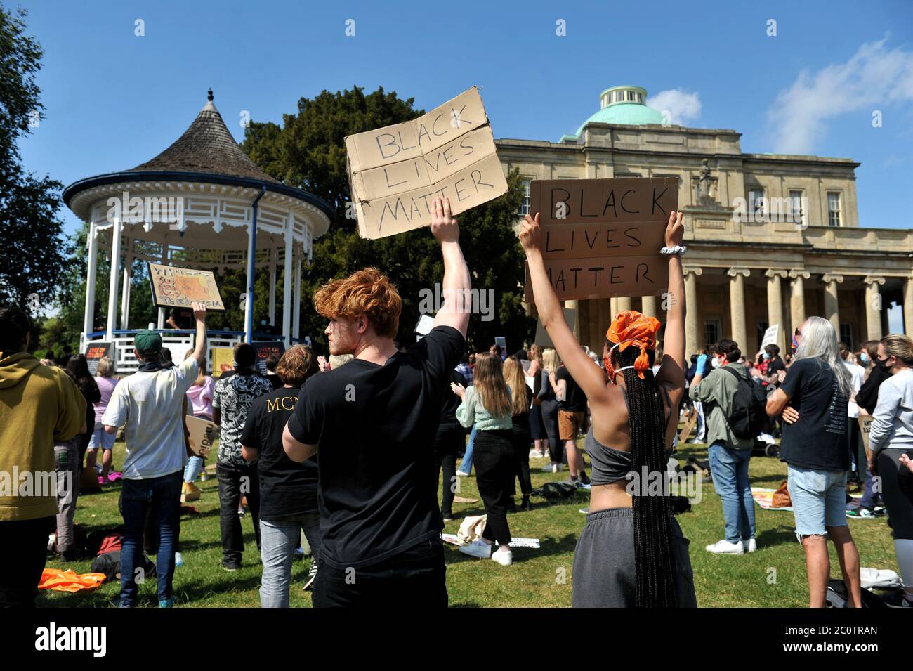 Black Lives Matter peaceful protest in Pittville Park in the shadow of ...