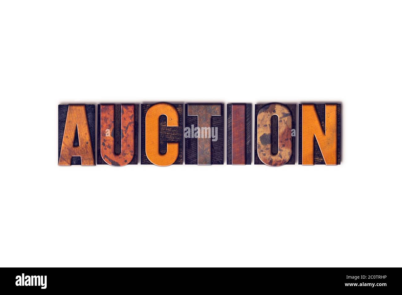Auction Concept Isolated Letterpress Type Stock Photo - Alamy