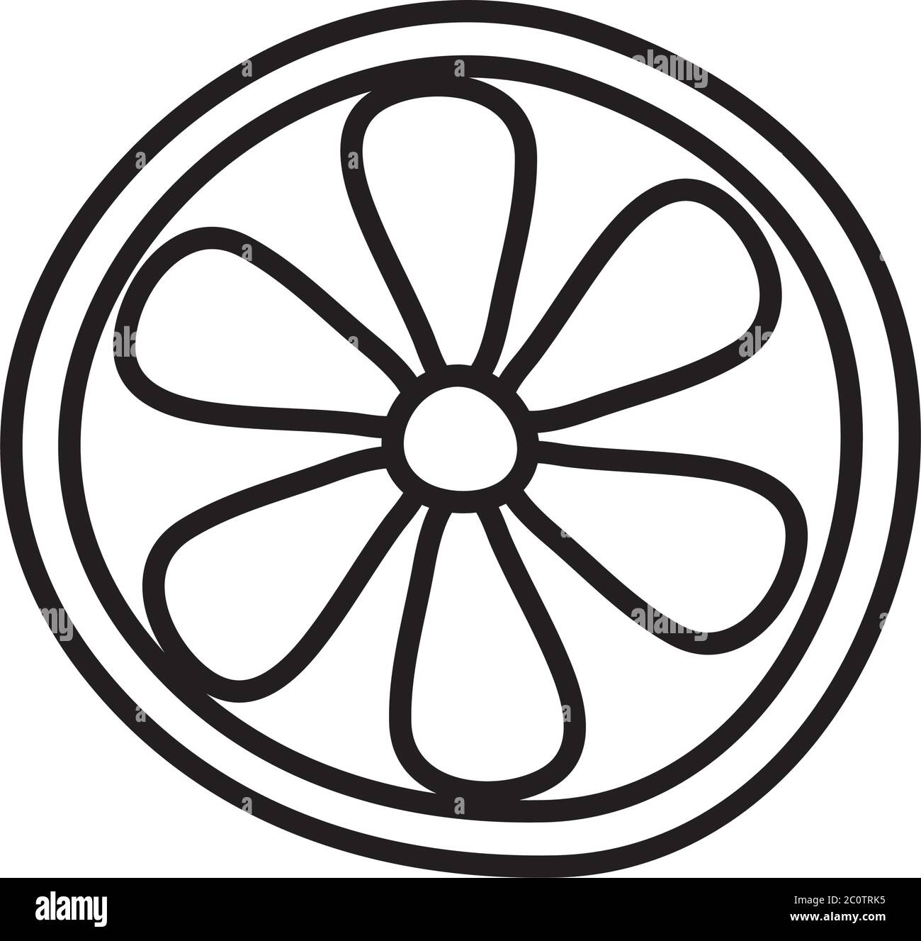 lemon slice icon over white background, line style, vector illustration Stock Vector Image & Art ...