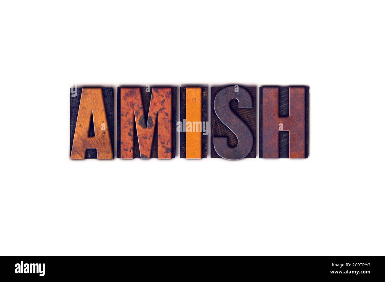 Amish Concept Isolated Letterpress Type Stock Photo - Alamy