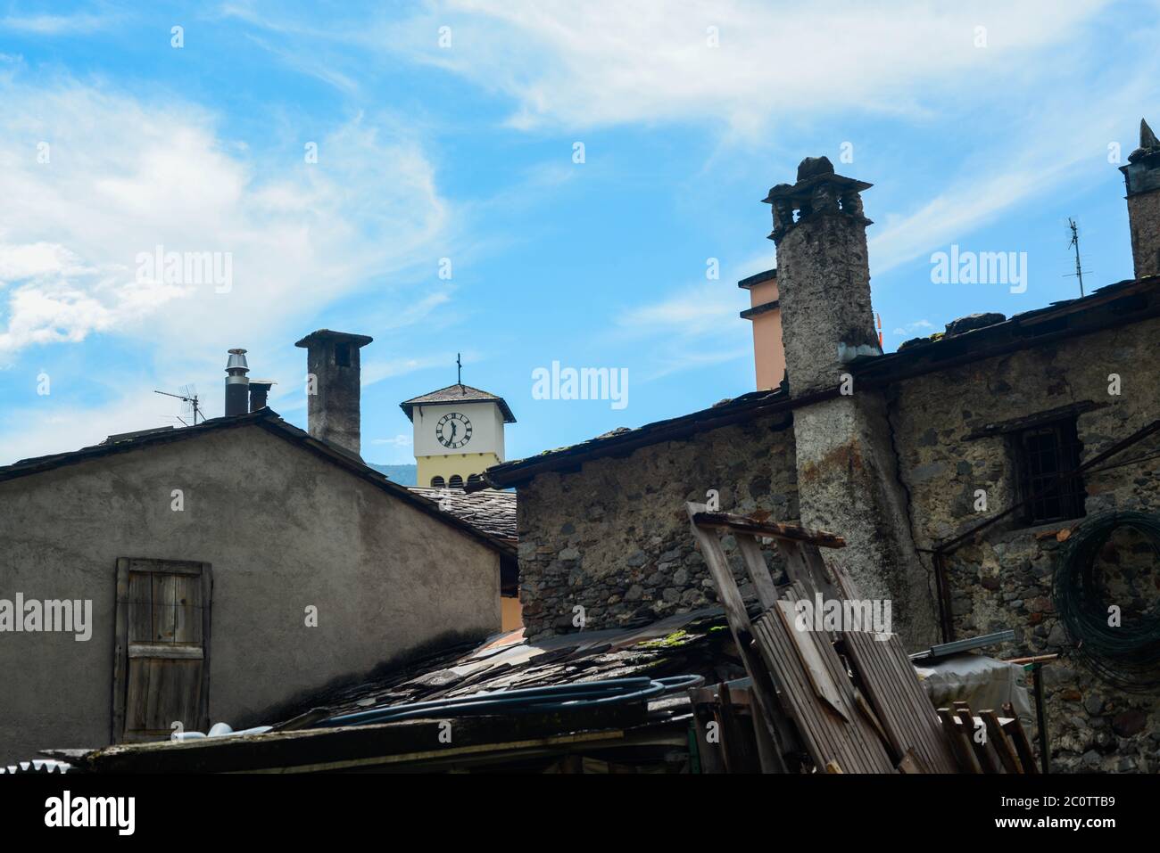 The small village of Miralago in the Poschiavo Valley, Switzerland ...