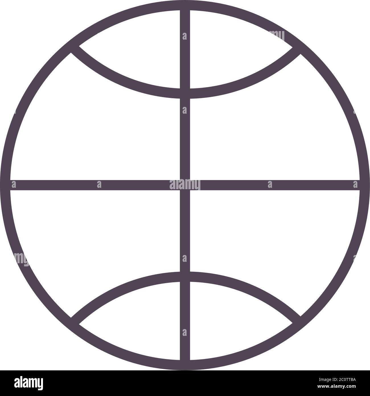 Ball line style icon design, Basketball sport hobby competition and ...