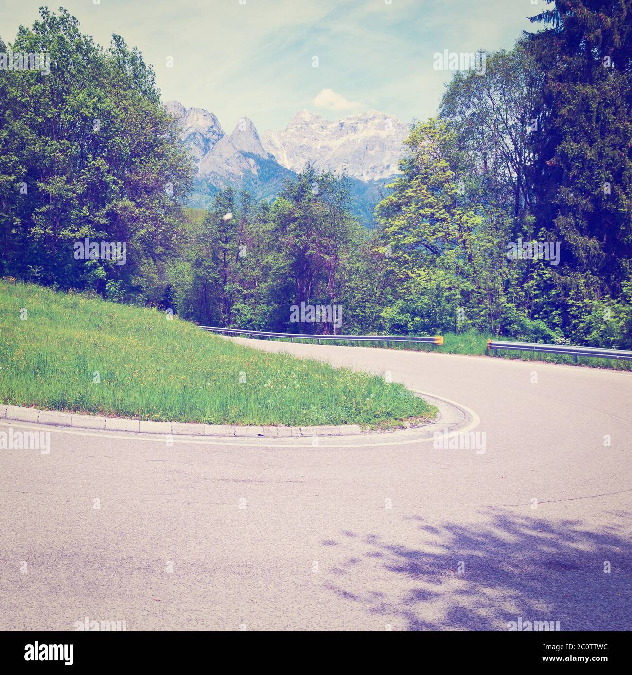 Road in the Alps Stock Photo - Alamy