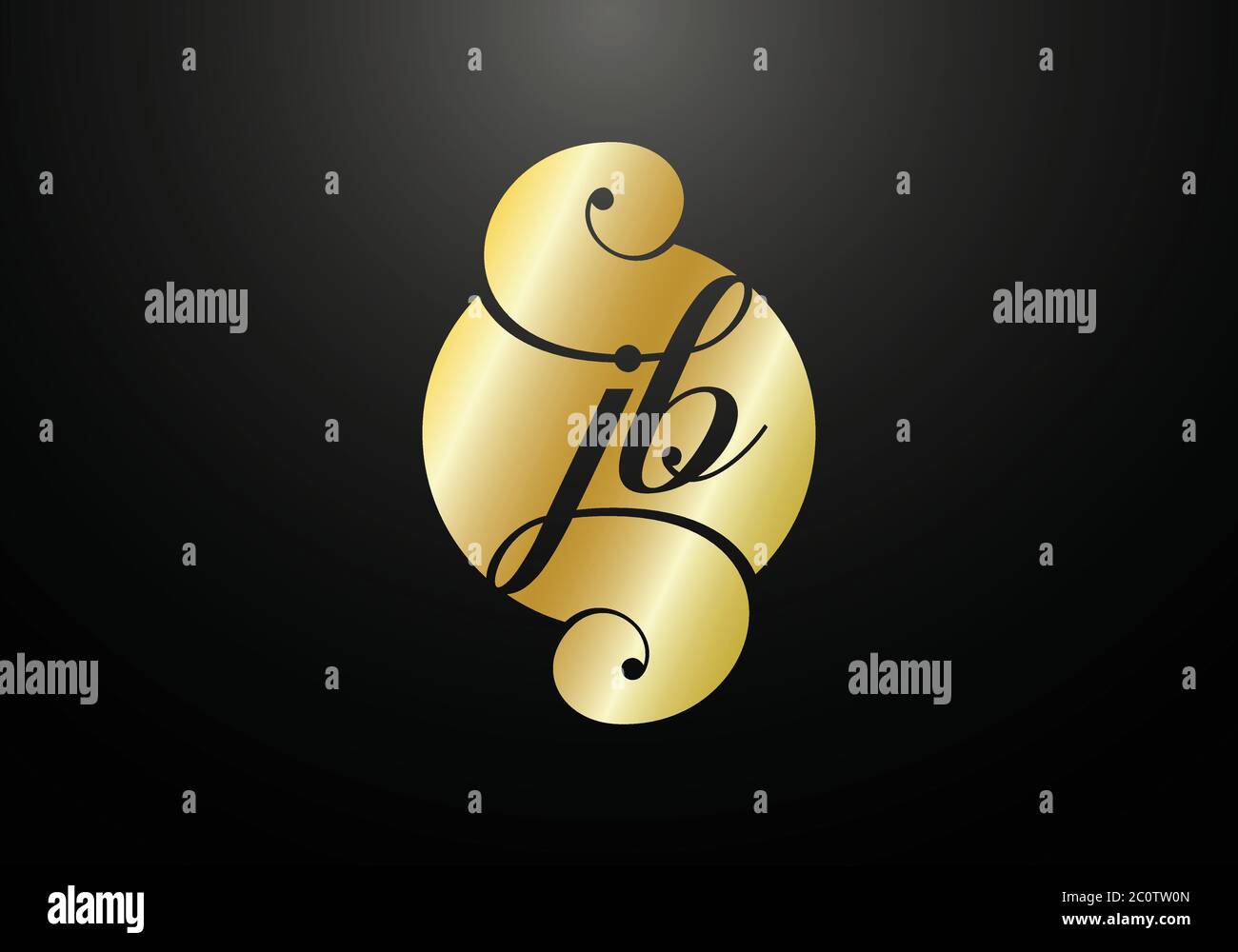 Initial Monogram Letter J B Logo Design Vector Template. JB Letter Logo ...