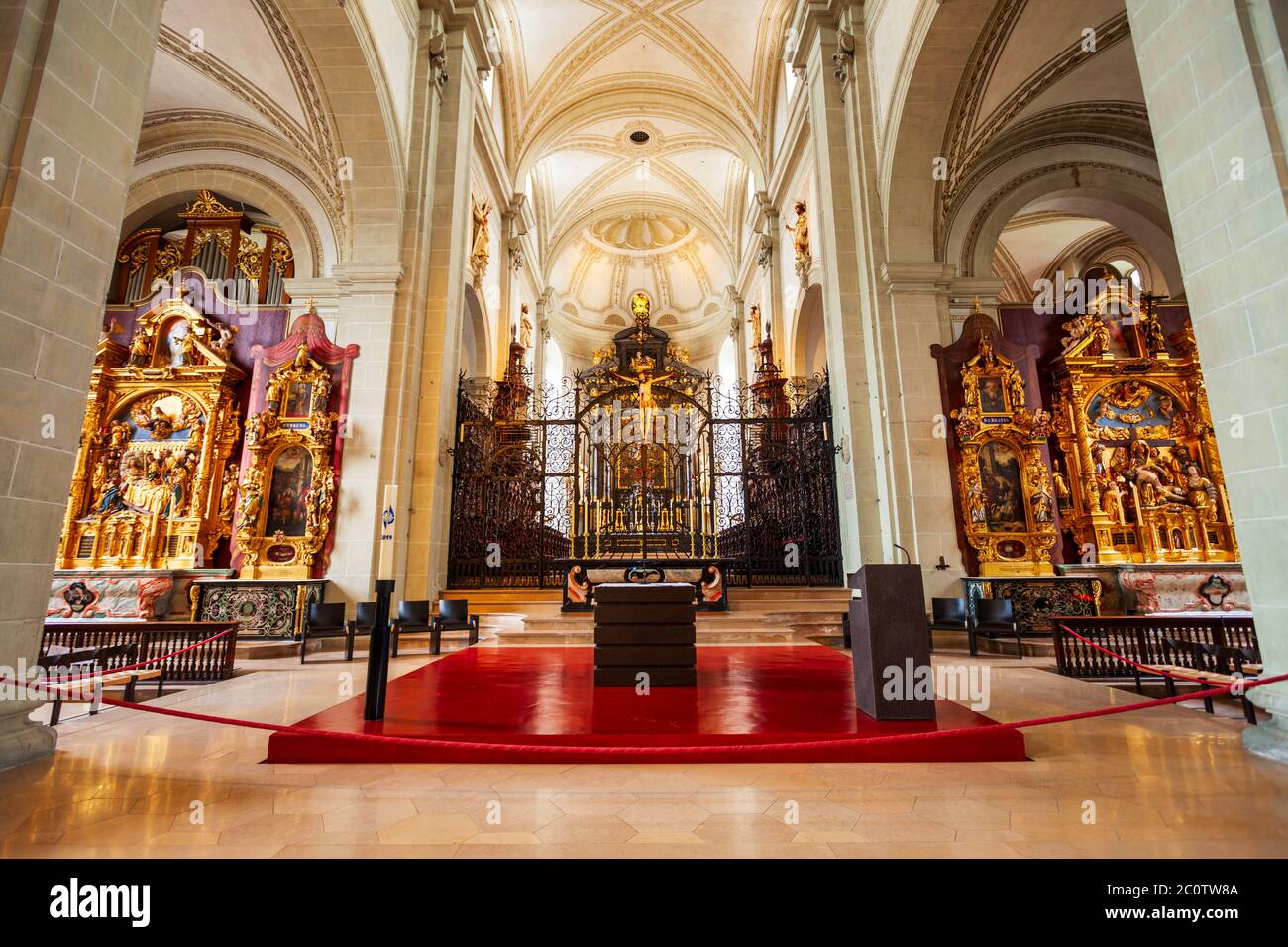 LUZERN, SWITZERLAND - JULY 11, 2019: Church of St. Leodegar or ...