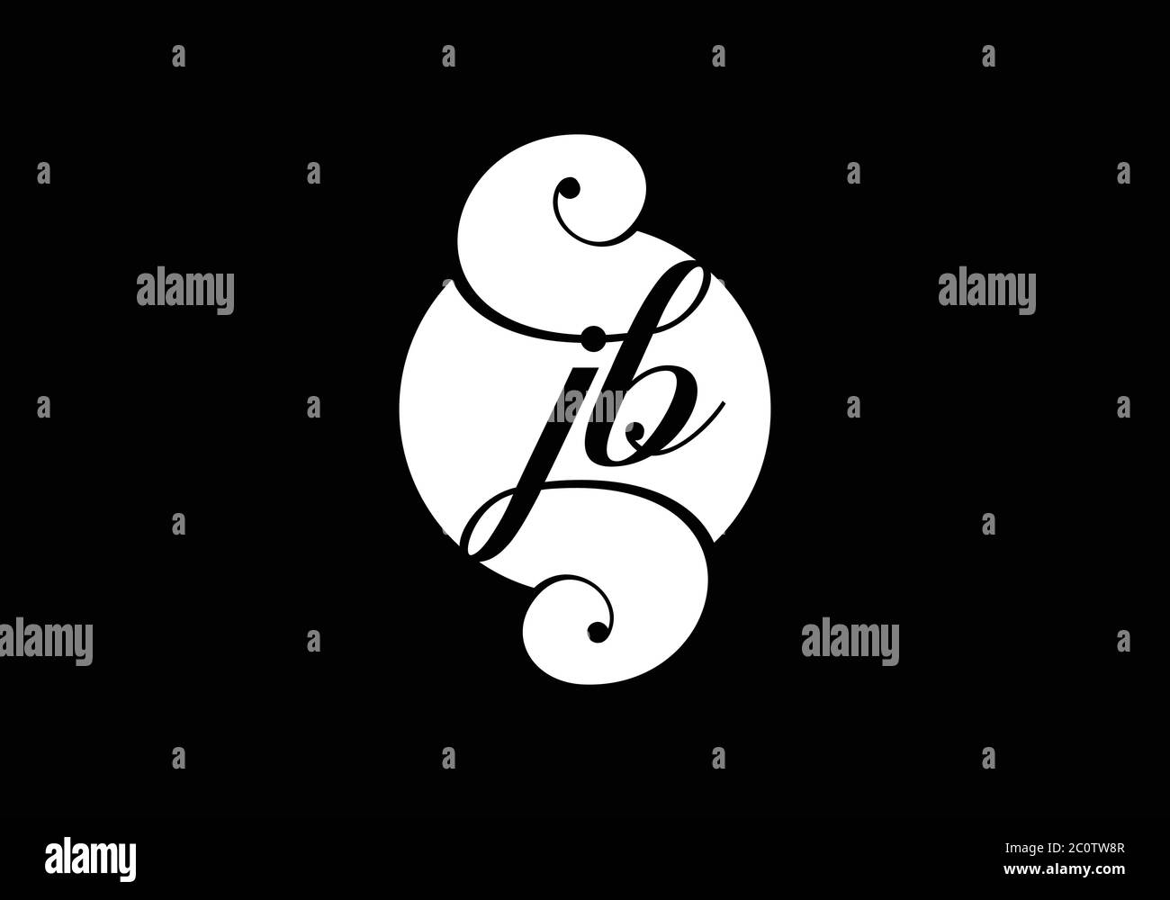 Initial Monogram Letter J B Logo Design Vector Template. JB Letter Logo ...