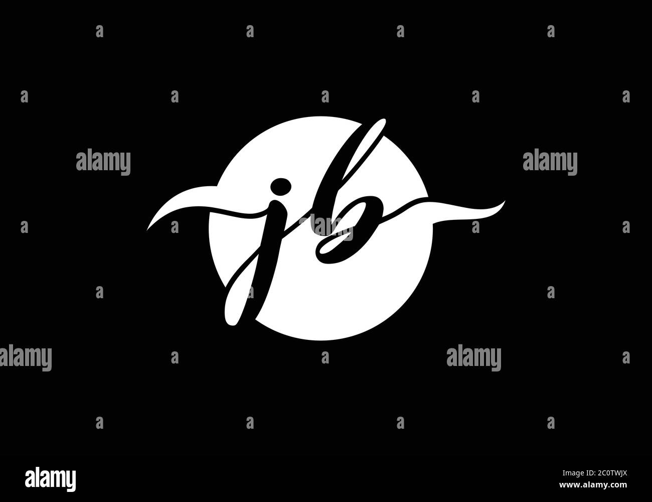 Initial Monogram Letter J B Logo Design Vector Template. JB Letter Logo ...