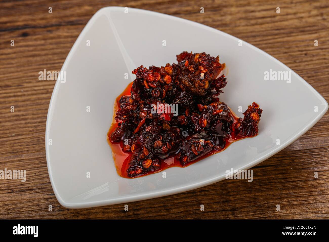 Vietnamese Fried chili pepper sauce with oil Stock Photo - Alamy