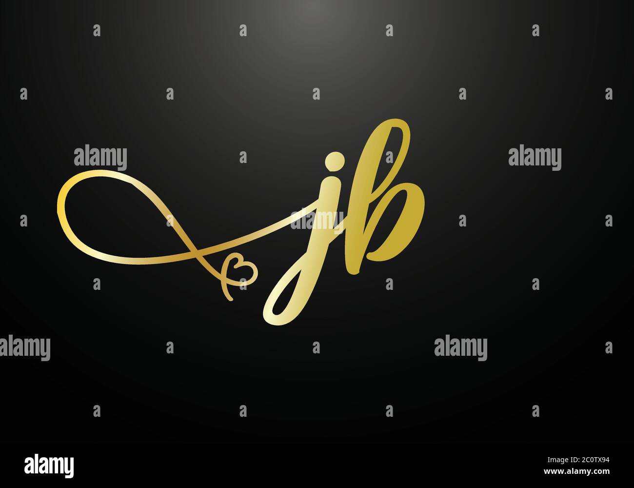 Initial Monogram Letter J B Logo Design Vector Template. JB Letter Logo ...