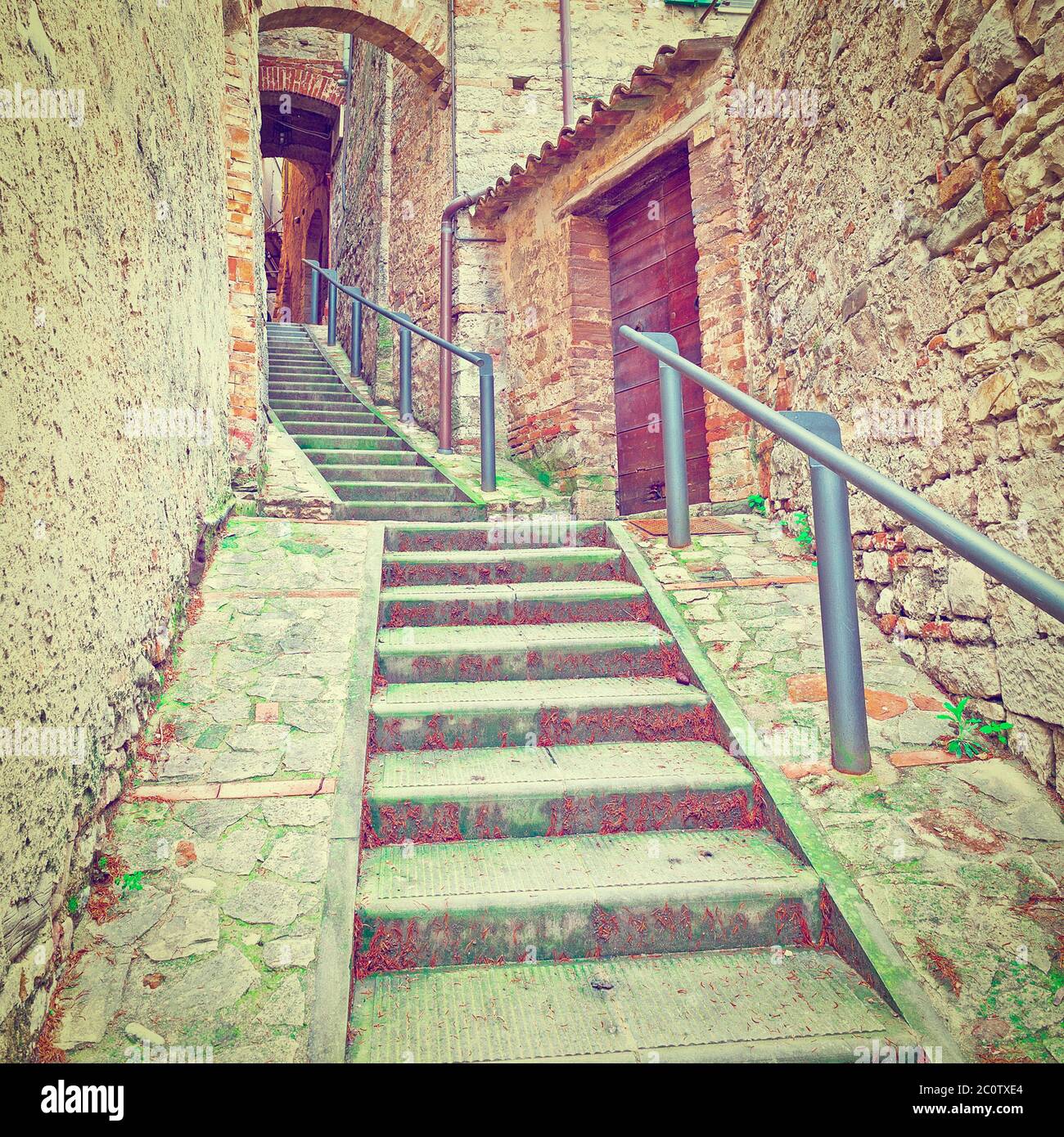 Narrow staircase railing hi-res stock photography and images - Alamy