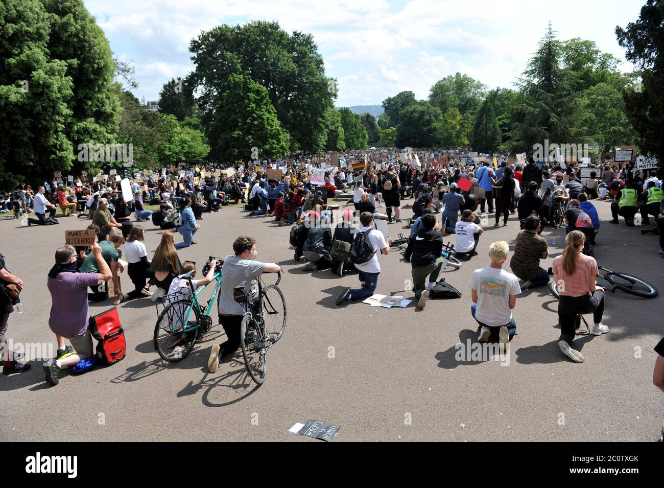 Black Lives Matter peaceful protest in Pittville Park in the shadow of ...