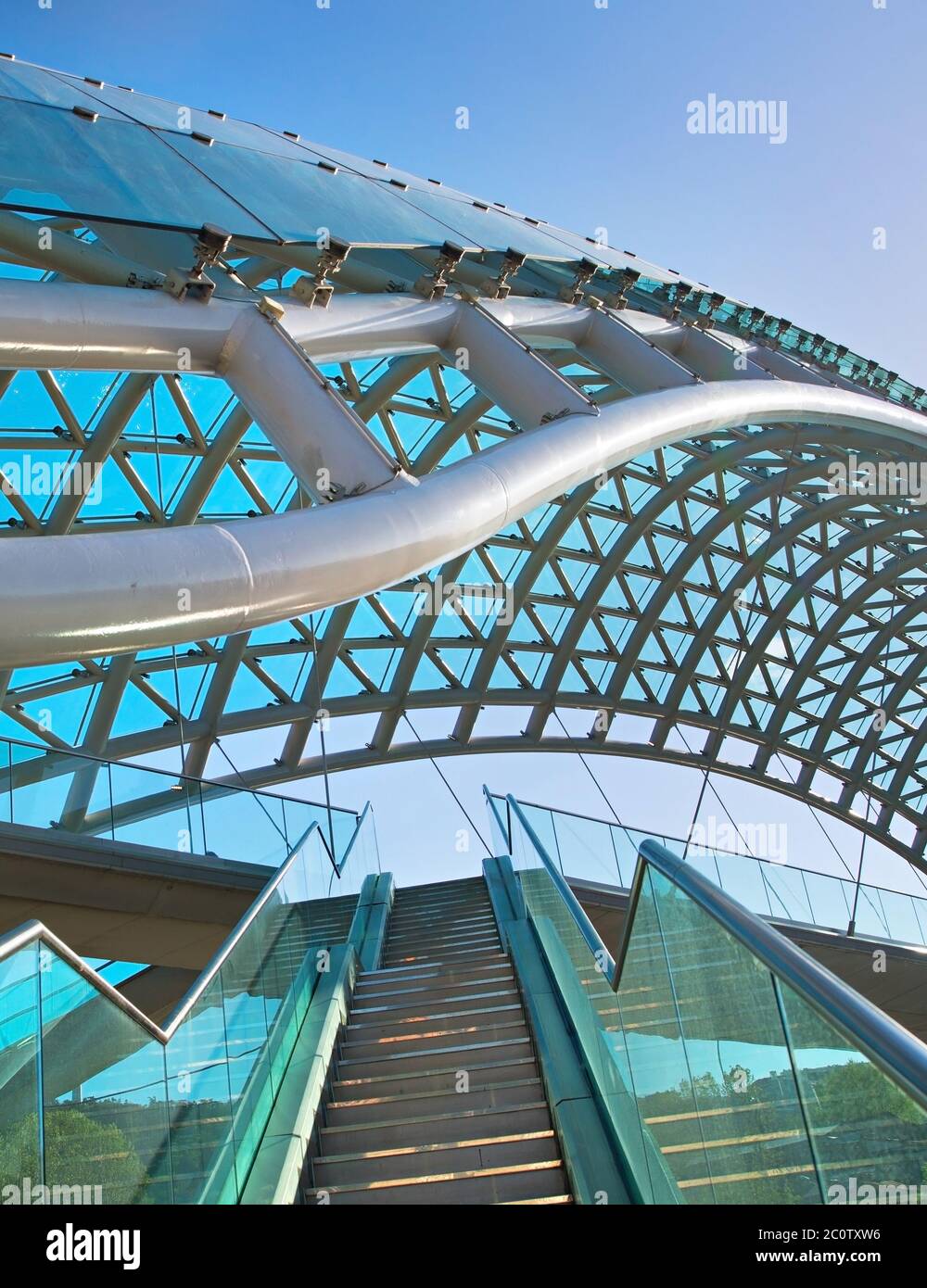 Peace bridge. Tbilisi, Georgia Stock Photo - Alamy