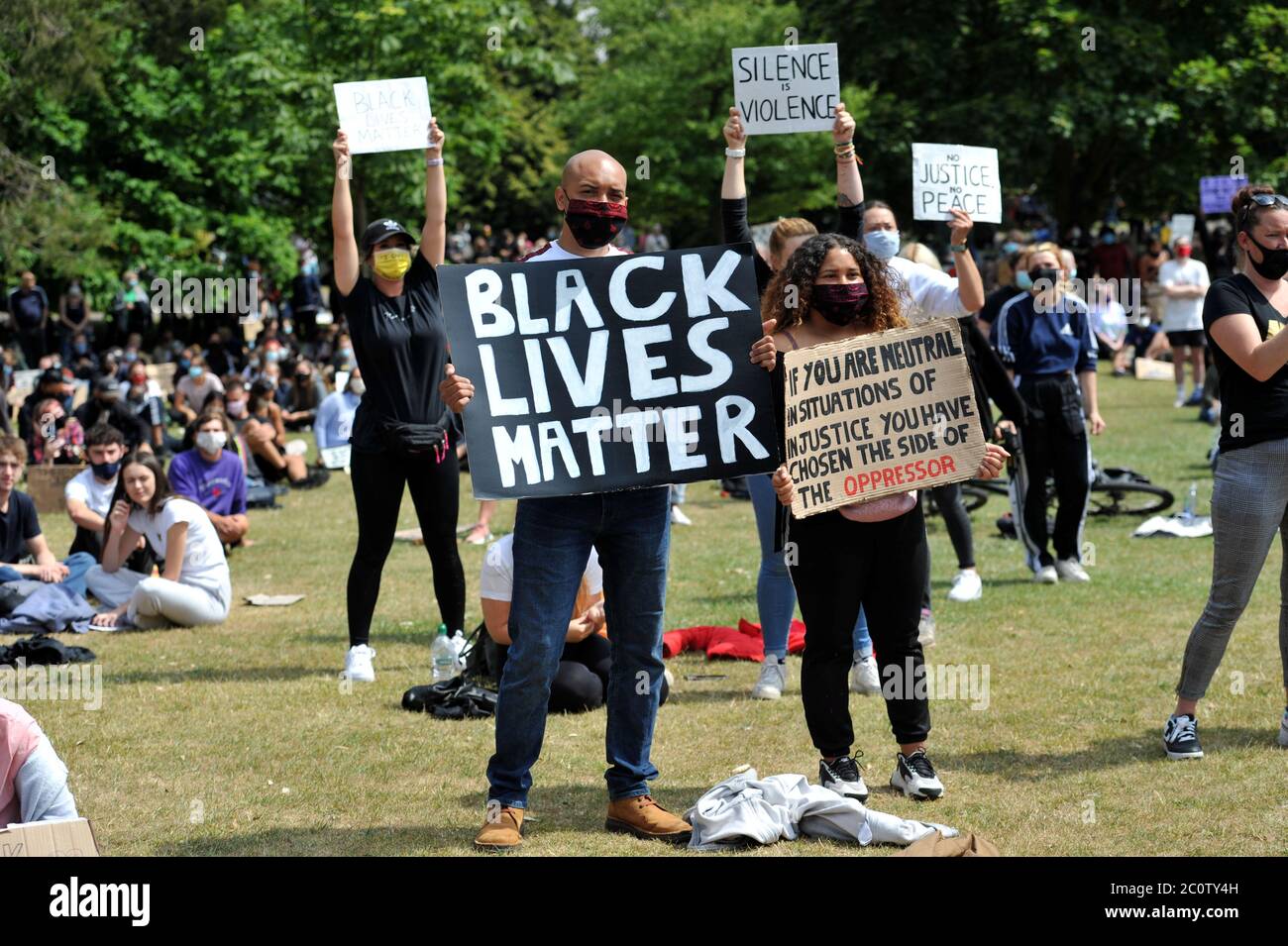 Black Lives Matter peaceful protest in Pittville Park in the shadow of ...