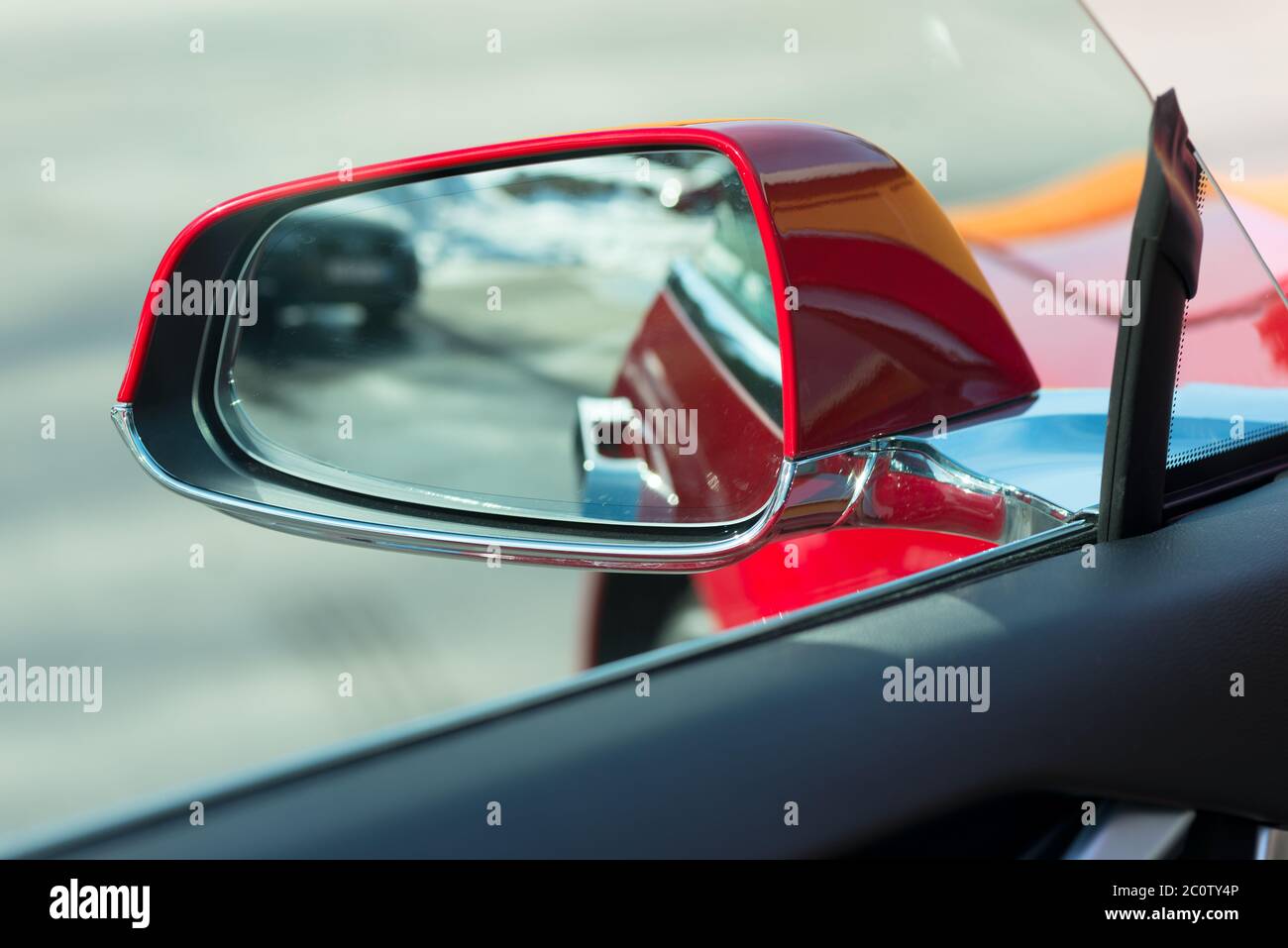 side rear-view mirror Stock Photo - Alamy