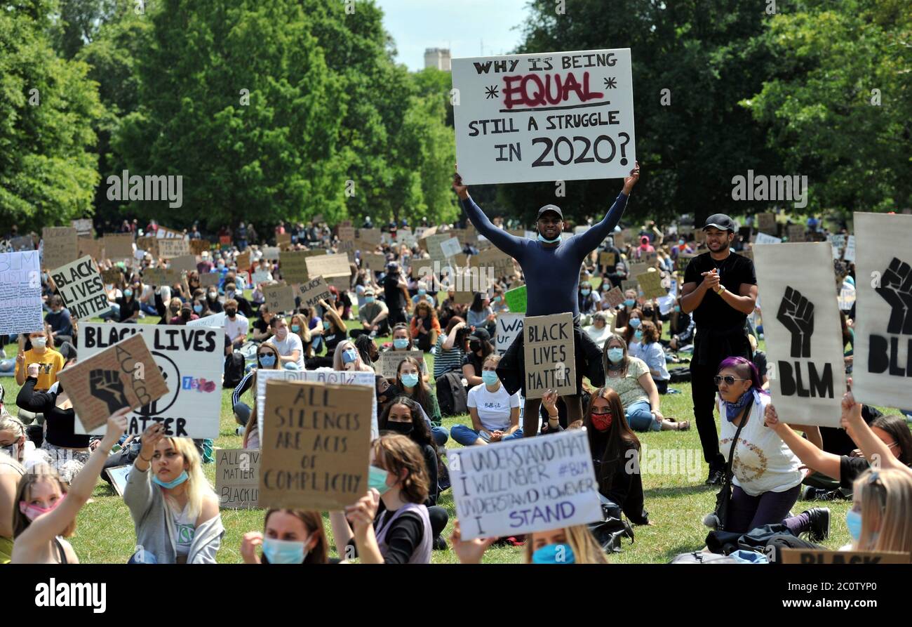 Black Lives Matter peaceful protest in Pittville Park in the shadow of ...