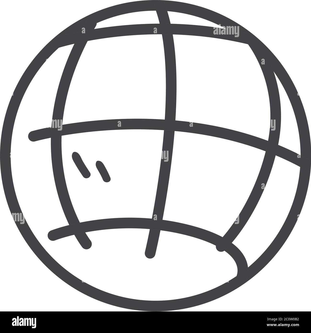 Global sphere line style icon design, Communication internet and connectivity theme Vector ...