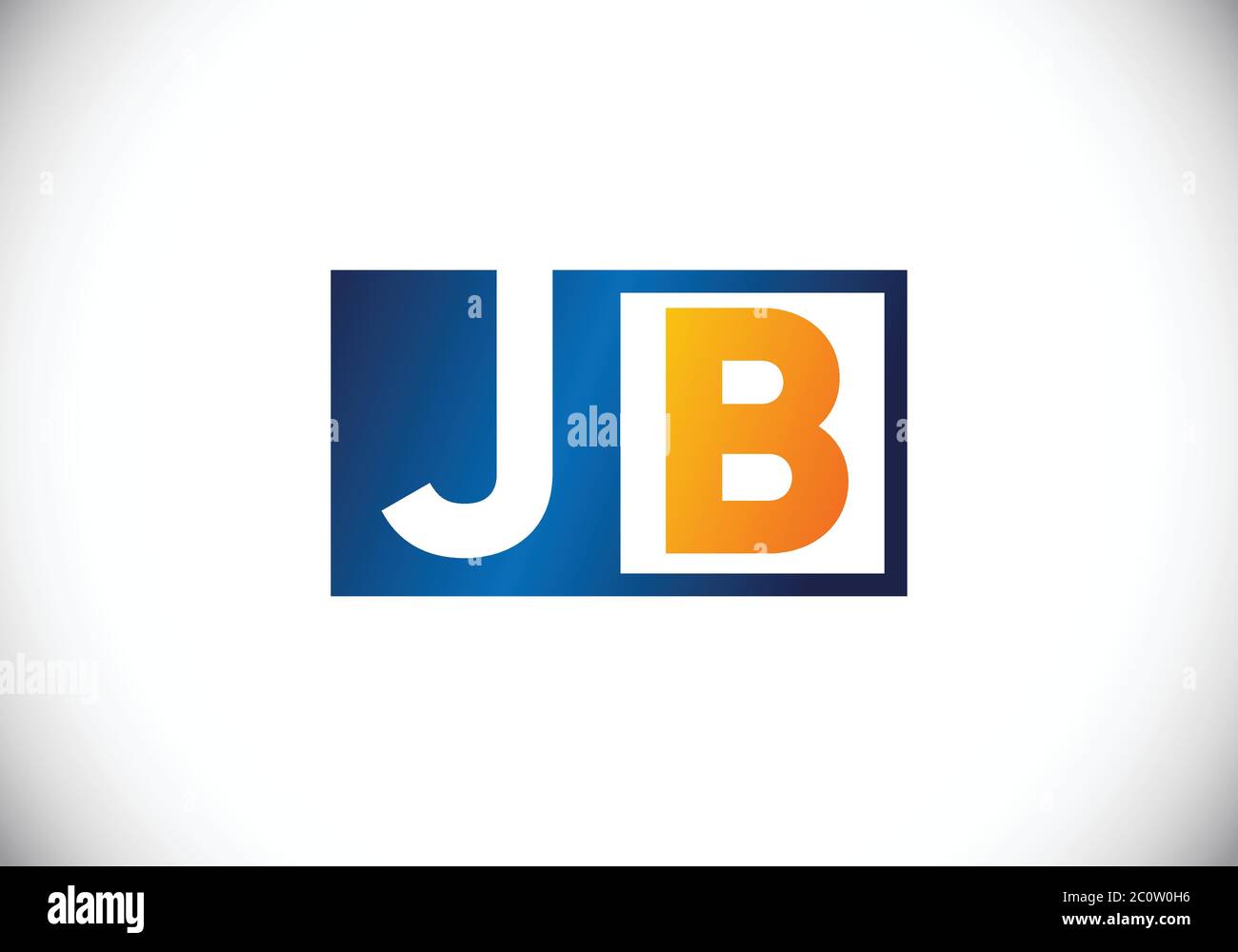 Initial Monogram Letter J B Logo Design Vector Template. JB Letter Logo ...