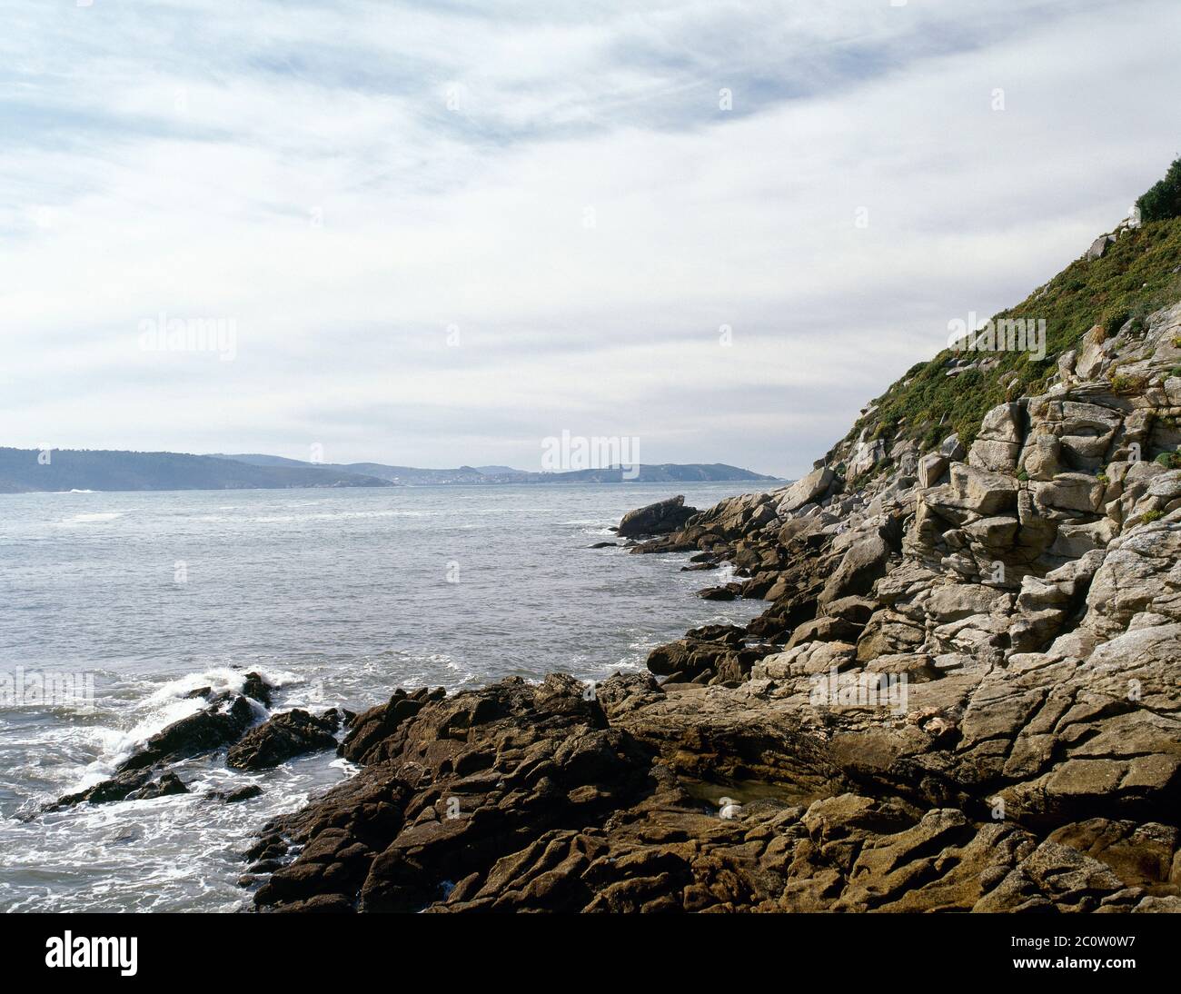 Spain, Galicia, La Coruña province. Rias Altas (Upper Rias). Corme and ...