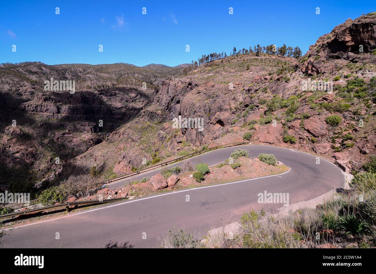 Aerial View of an Asphalt Road Stock Photo - Alamy
