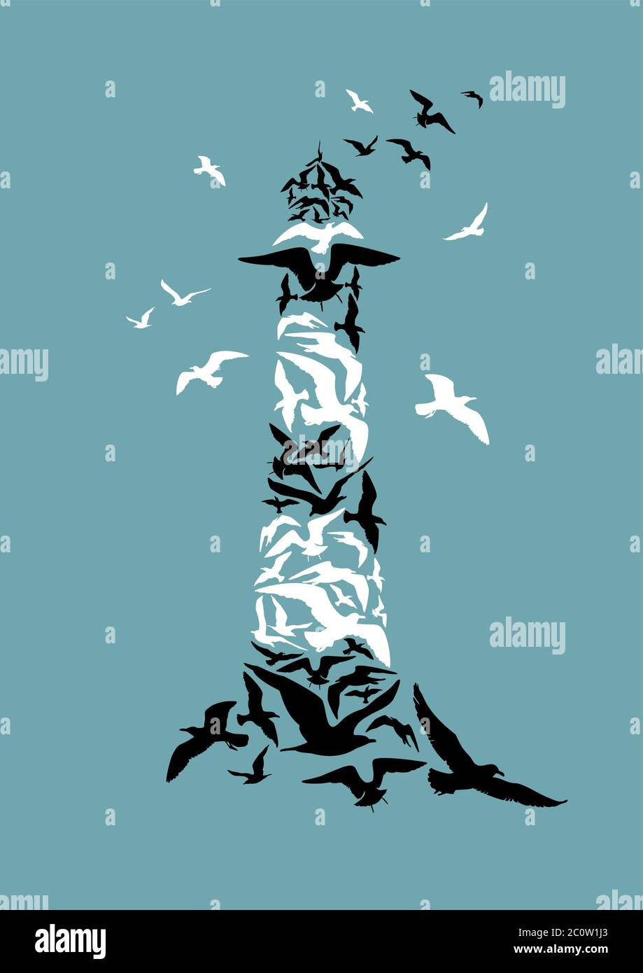 Lighthouse illustration Stock Vector Images - Alamy