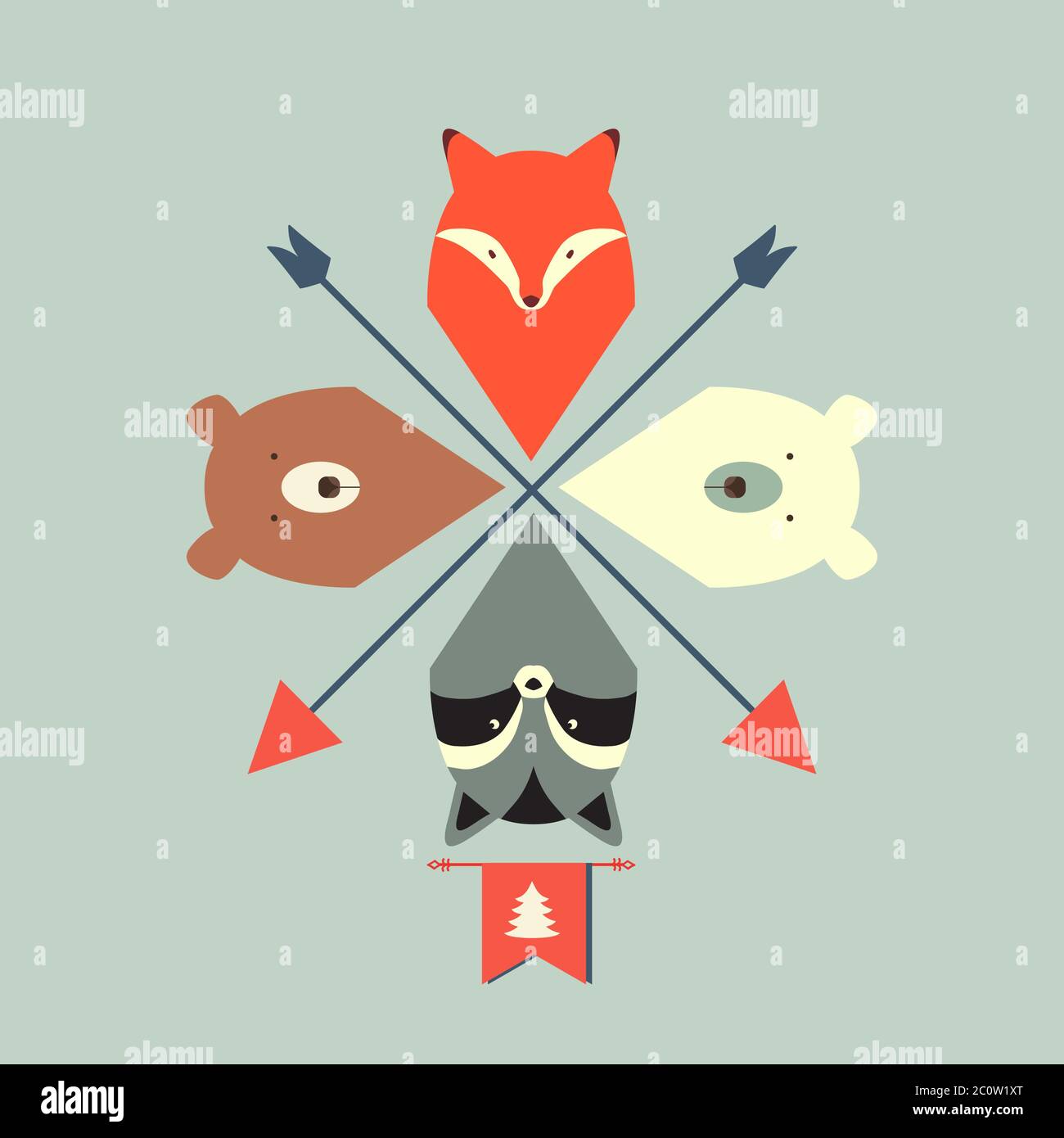Pattern of bears with arrows Stock Vector Image & Art - Alamy