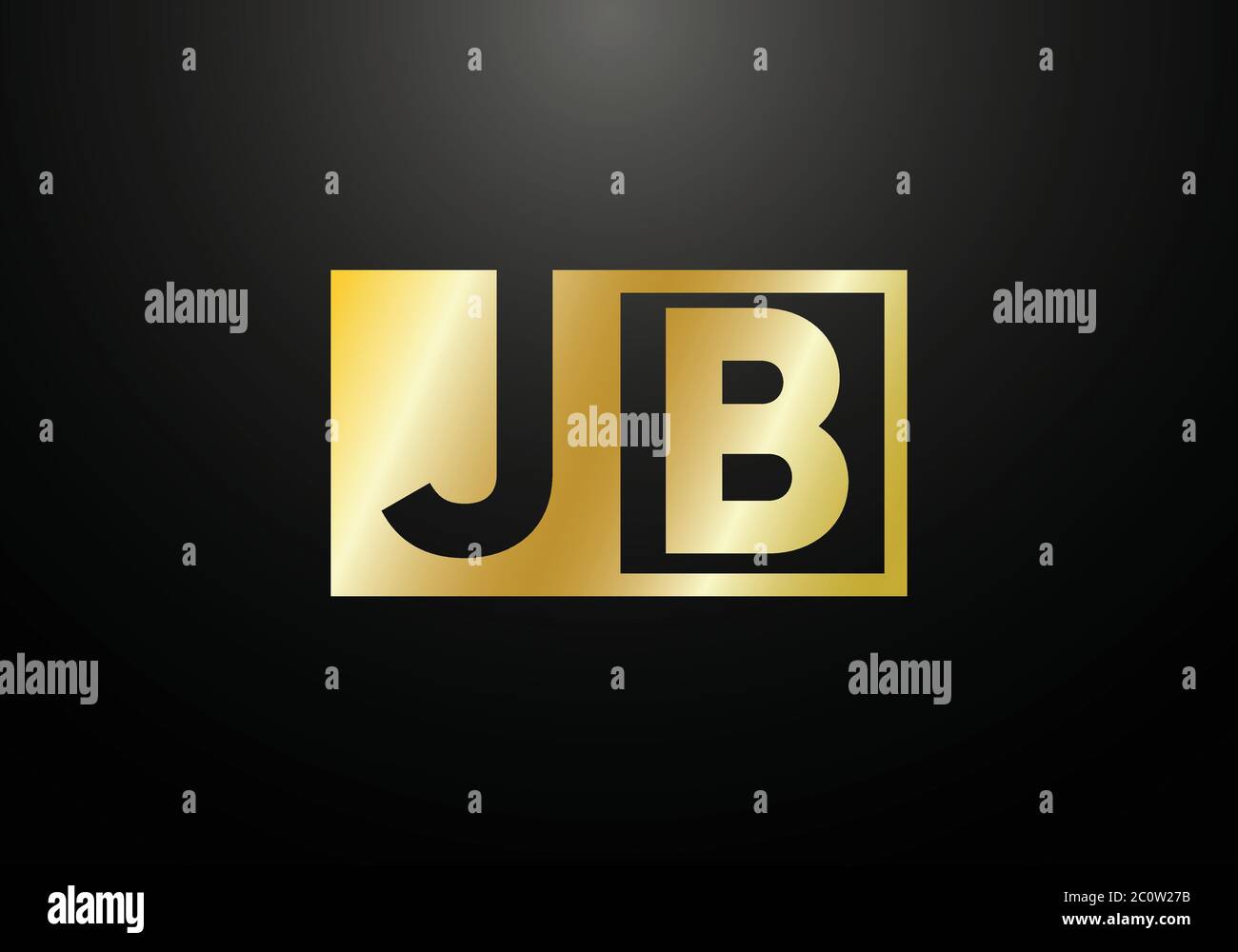 Initial Monogram Letter J B Logo Design Vector Template. JB Letter Logo ...