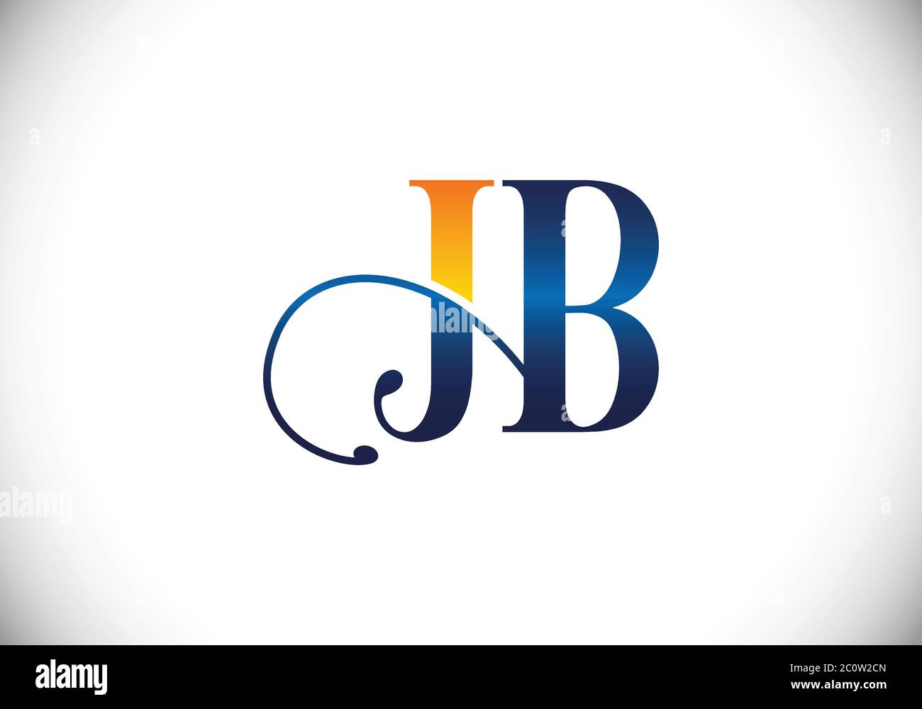Initial Monogram Letter J B Logo Design Vector Template. JB Letter Logo Design Stock Vector ...