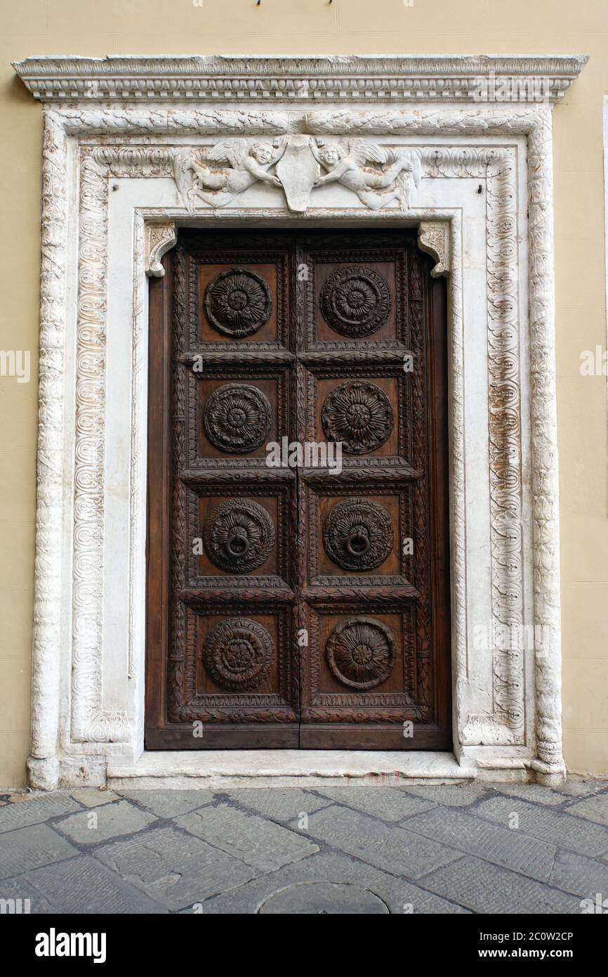 Old front door in the historic old town Stock Photo - Alamy