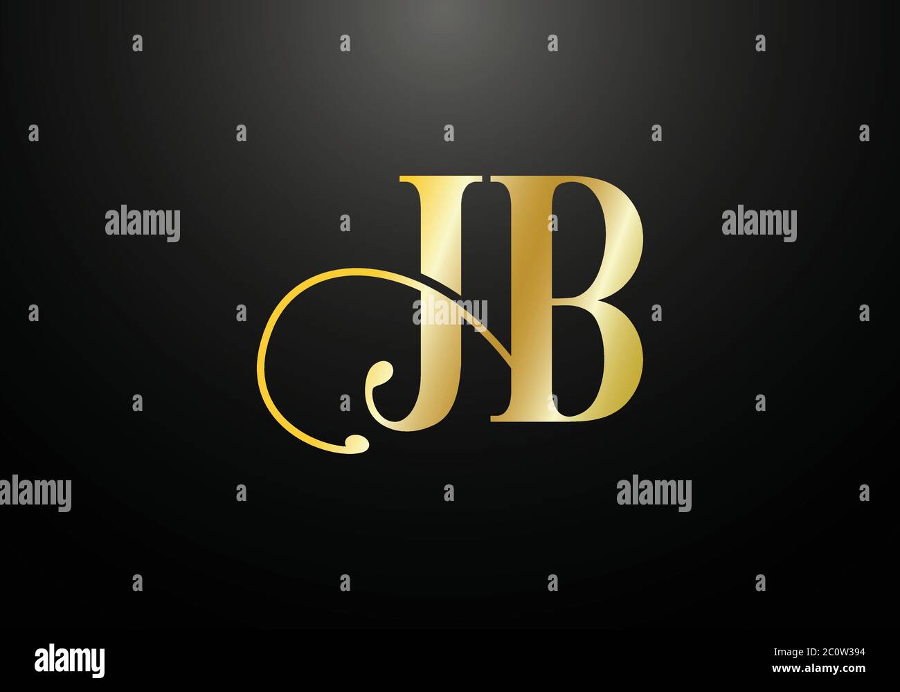 Initial Monogram Letter J B Logo Design Vector Template. JB Letter Logo ...