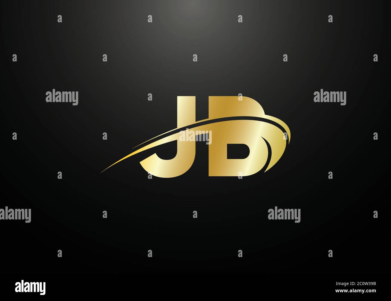 Initial Monogram Letter J B Logo Design Vector Template. JB Letter Logo ...