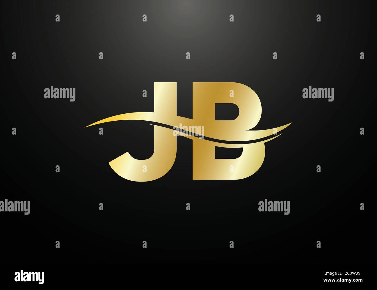 Initial Monogram Letter J B Logo Design Vector Template. JB Letter Logo ...