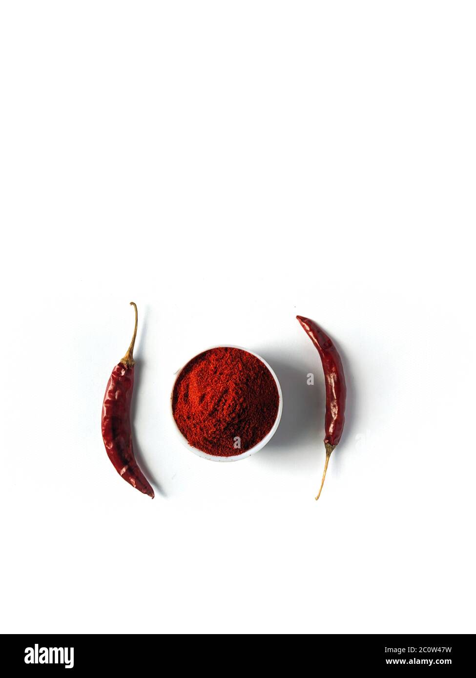 fresh red chilli powder and red chilli isolated stock image Stock Photo ...