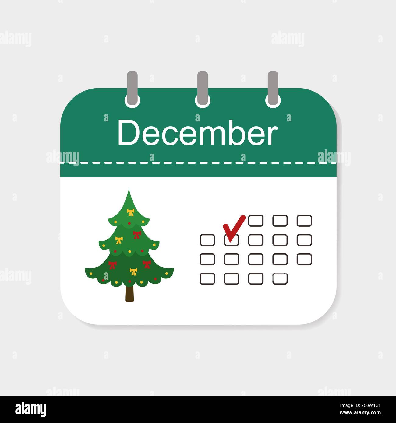 Calendar icon December with pattern isolated on white background ... Calendar icon December with pattern isolated on white background ...