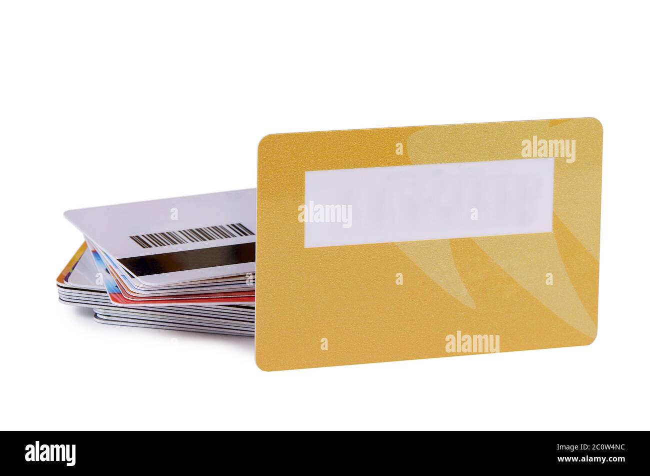 Plastic card isolated on white background Stock Photo - Alamy